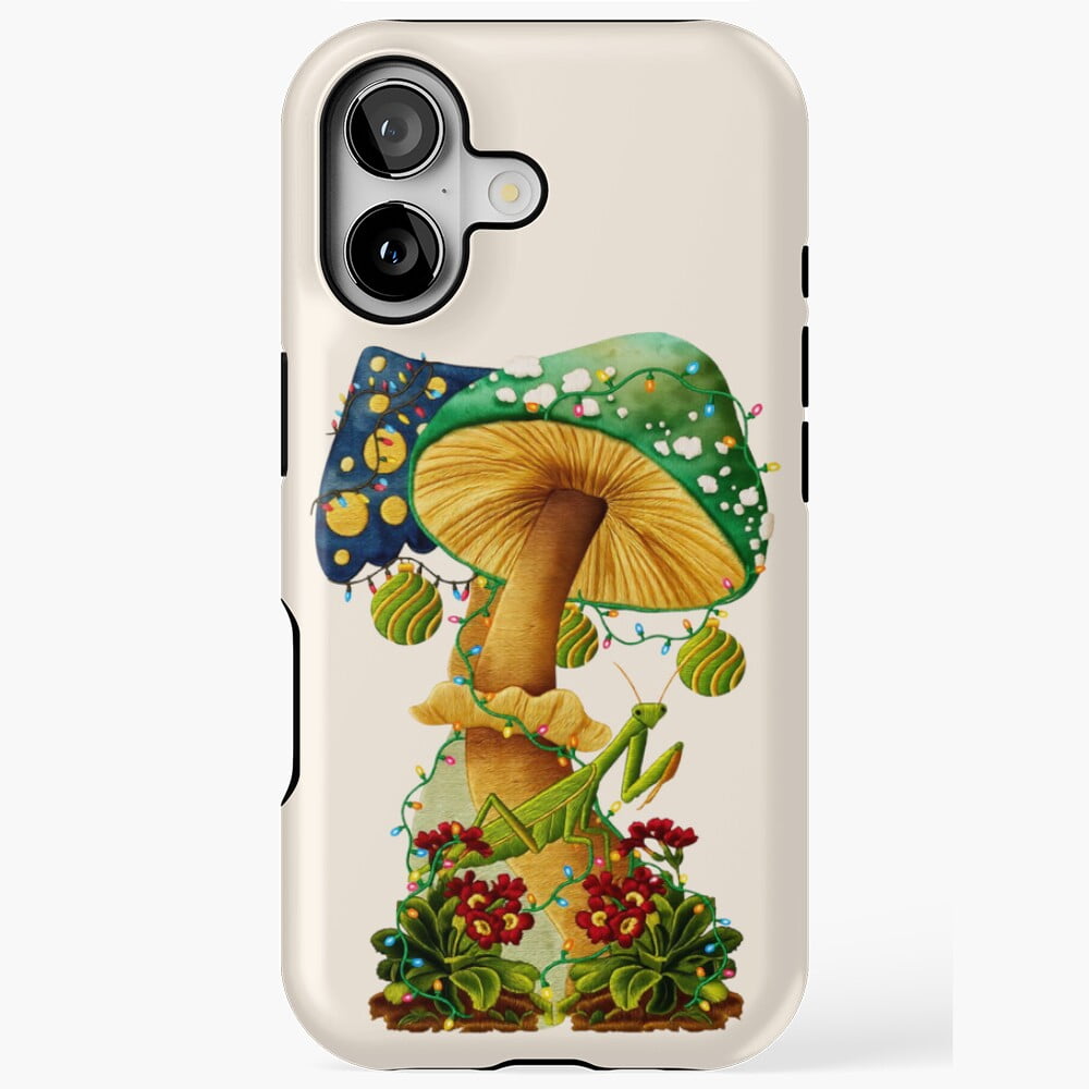 Mantis Christmas Mushroom Lights Phone Case 17 16 15 14 13 12 11 Pro ...