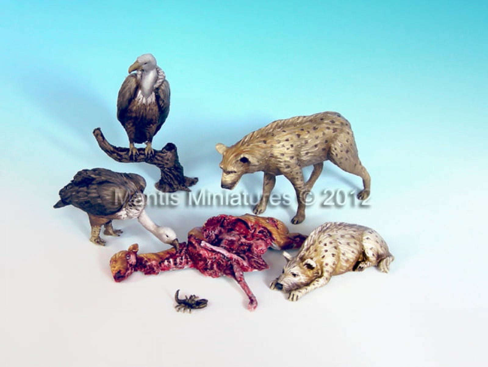 Mantis Miniatures 1:35 Animal Set #13 Hyenas Vultures Resin Figure Kit ...