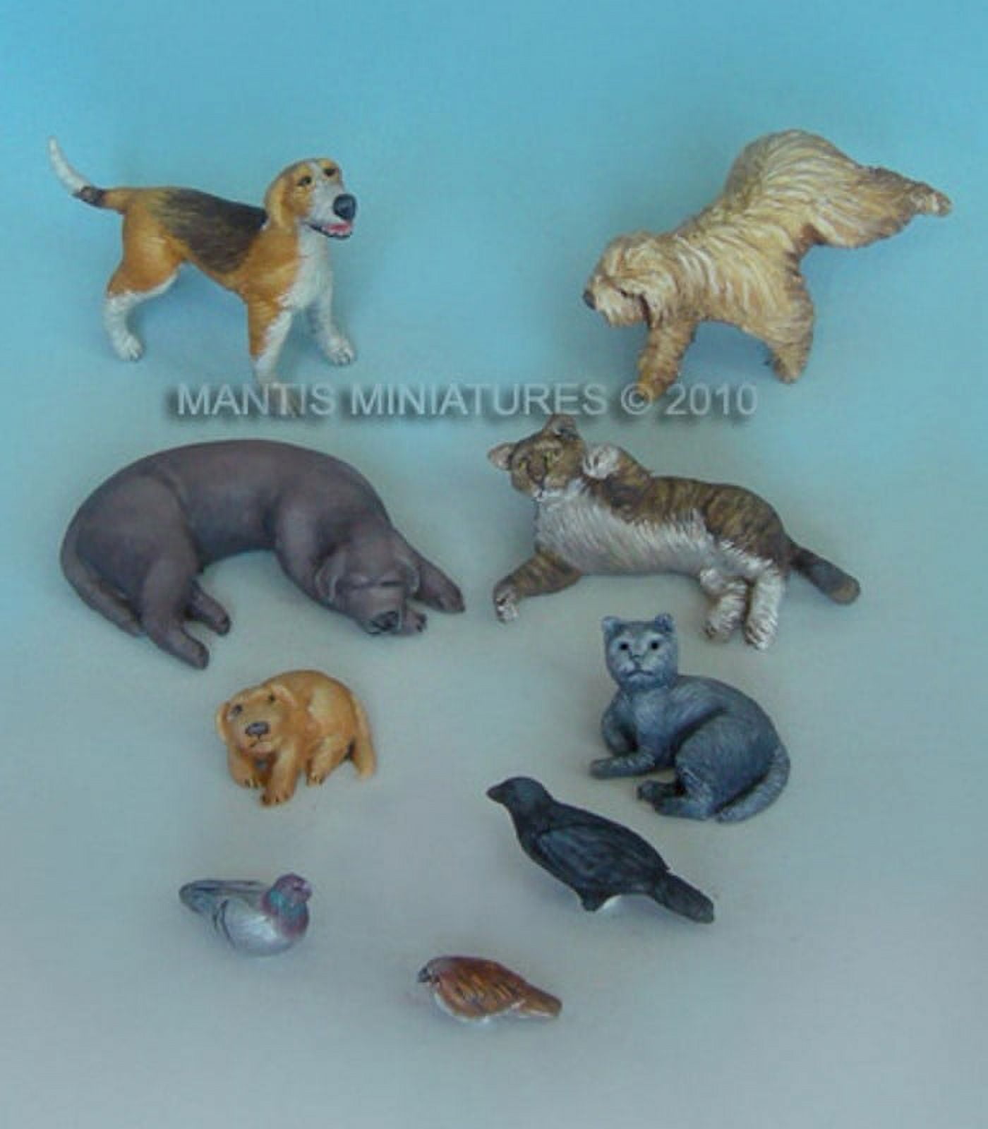 Mantis Miniatures 1:35 Animals Set #3 Dogs Cats Birds Resin Figure Kit ...