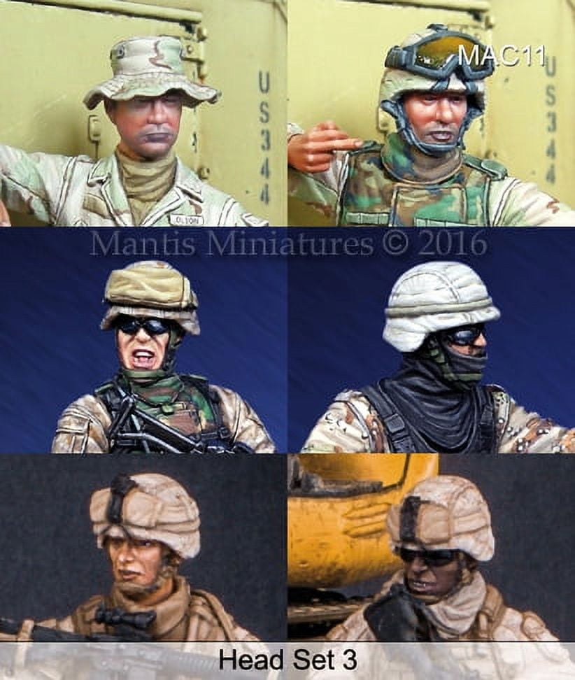 Mantis Miniatures 1:35 Head Set #3 - Resin Figure Details #MAC11 ...