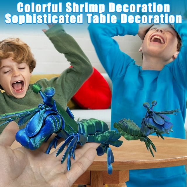 Mantis Shrimp Fidget Toy for Anxiety Relief Colorful Desktop Decor with ...