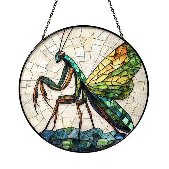 Mantis Window Decor – Stained Glass Style Hanging Art1601 - Walmart.com