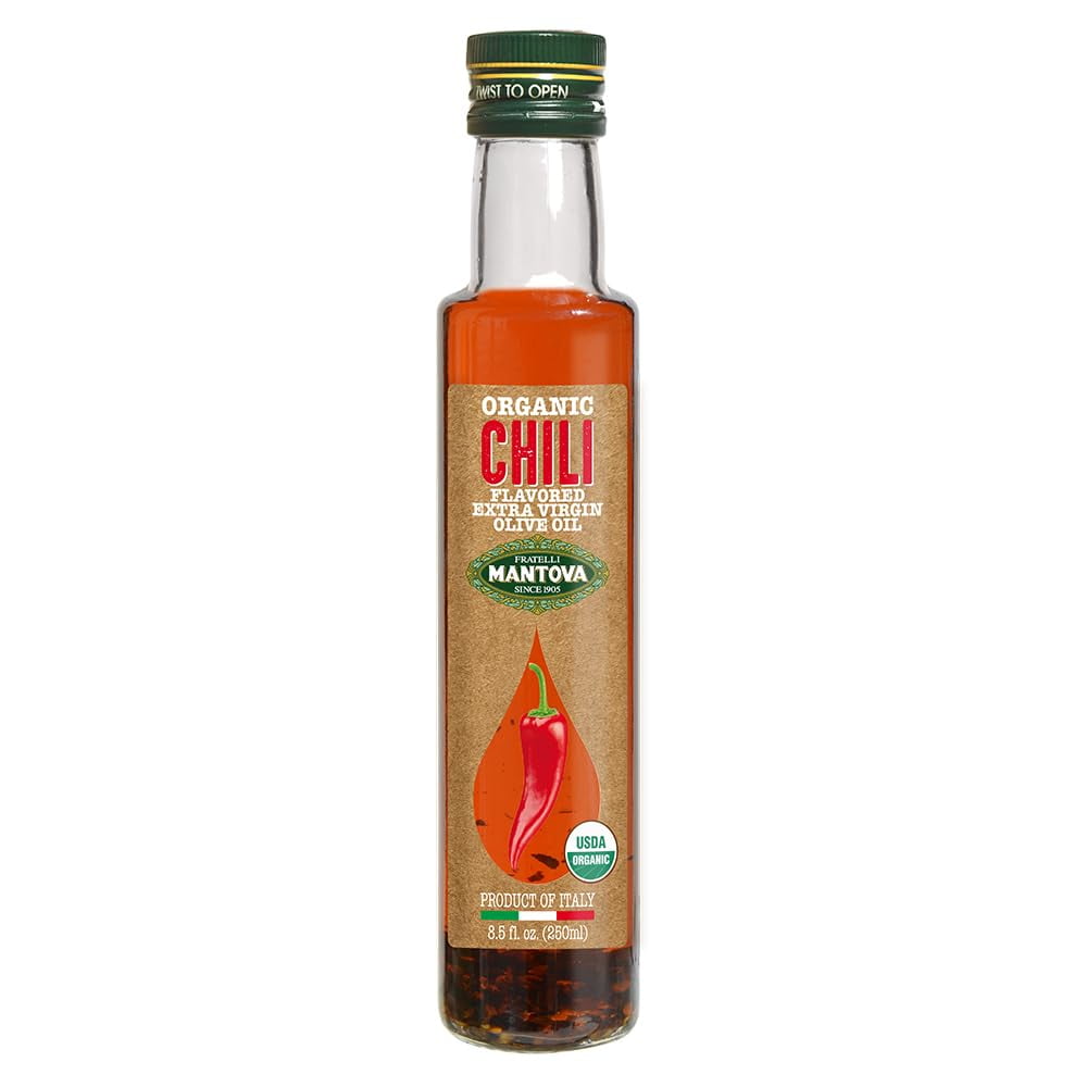 Mantova Organic Chili Flavored BDF32 Extra Virgin Olive Oil, 8.5 Fl Oz ...