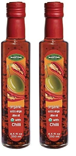 Mantova Organic Chili Flavored Extra Virgin Olive Oil, 8.5 Fl Oz (Pack ...