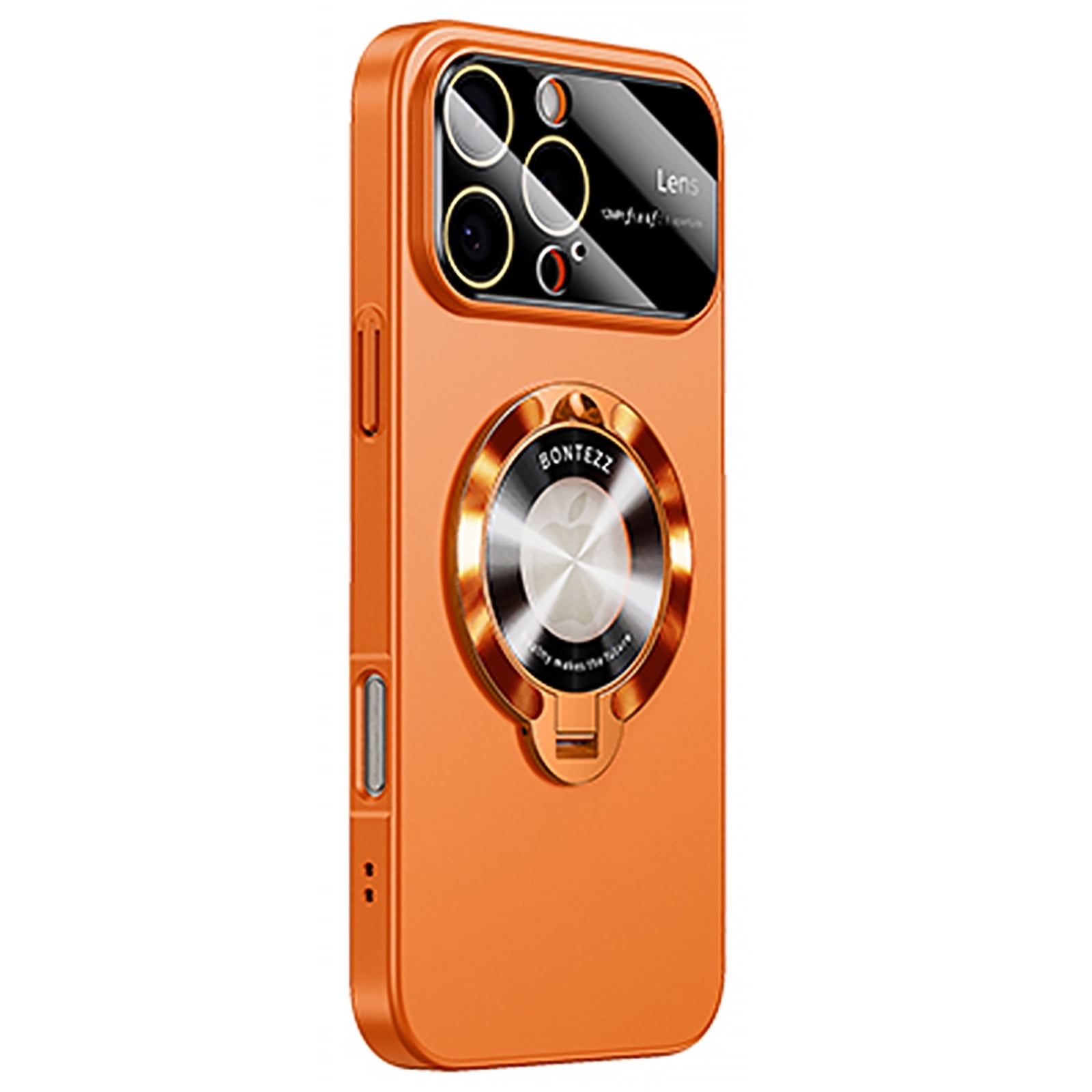 Mantto Case for iPhone 16,Logo View Big Window Glass Full Camera Lens Protector Design with Ring ...