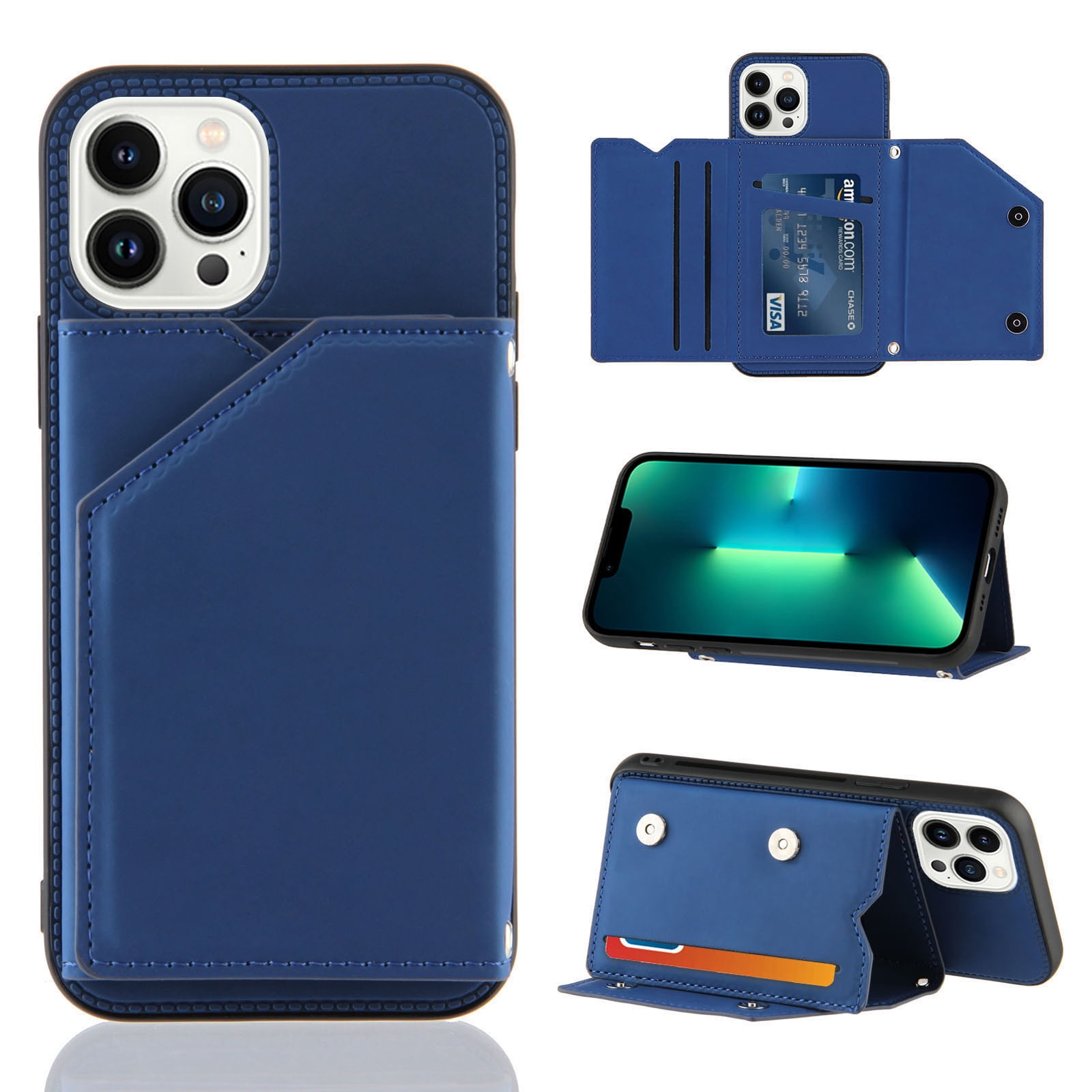 Mantto Cases for iPhone 15 Pro Max Wallet Case with Card Holder, PU Leather ID Credit Card Slots ...