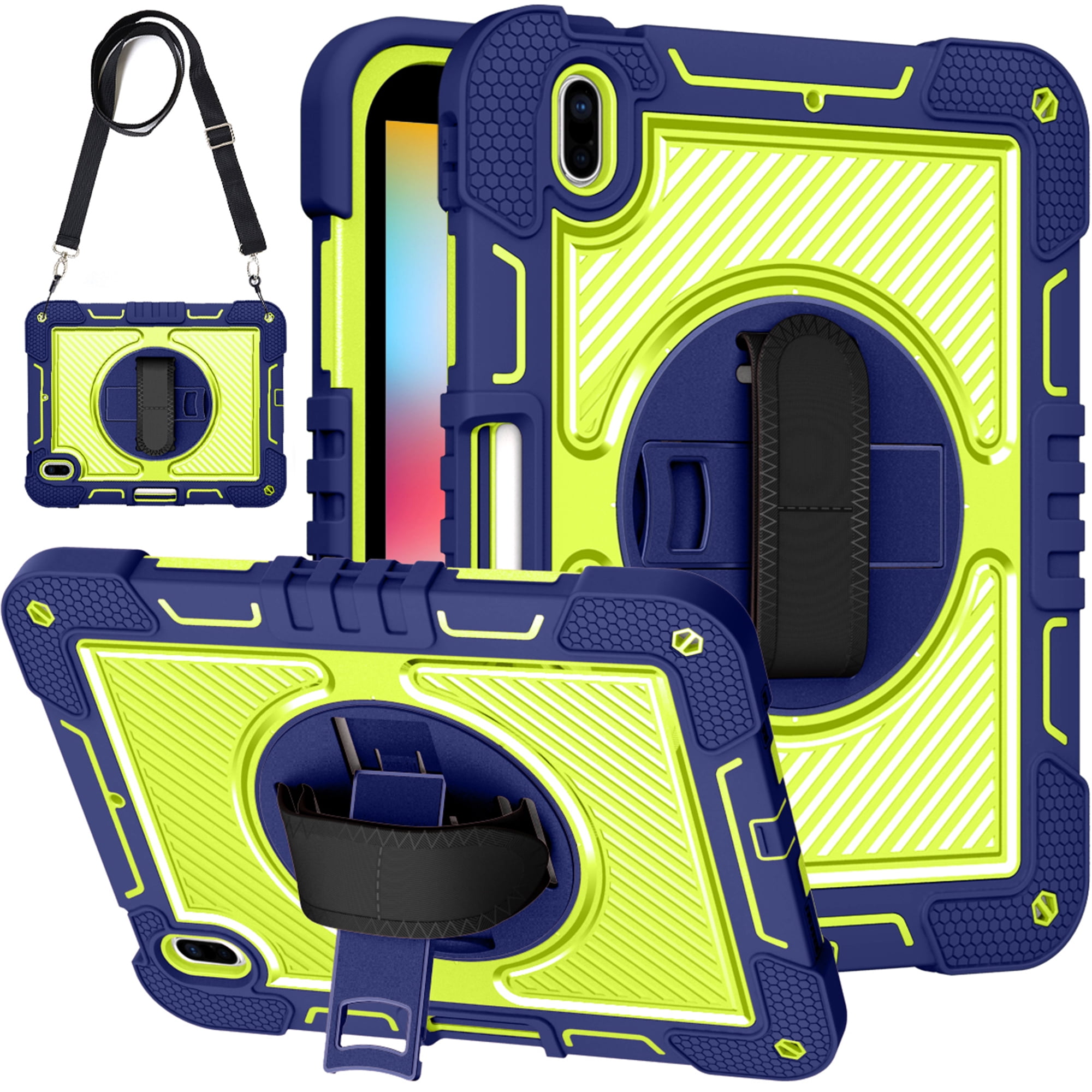 Mantto Shockproof Case for iPad 10th Gen 10.9" 2022, with Stand, Strap ...