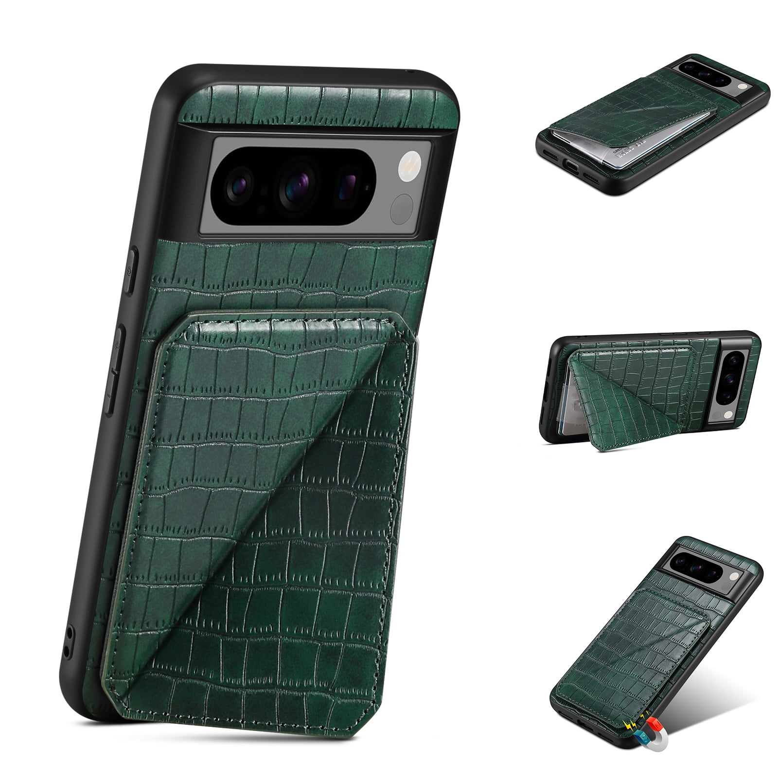 Mantto Crocodile Grain PU Leather Back Wallet Phone Case for Google ...
