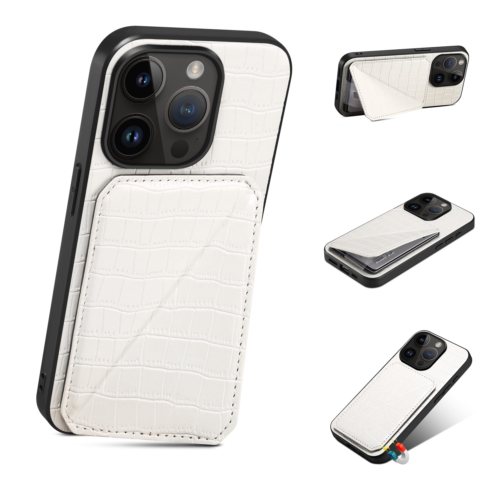 Mantto Crocodile Grain PU Leather Back Wallet Phone Case for iPhone 12 ...