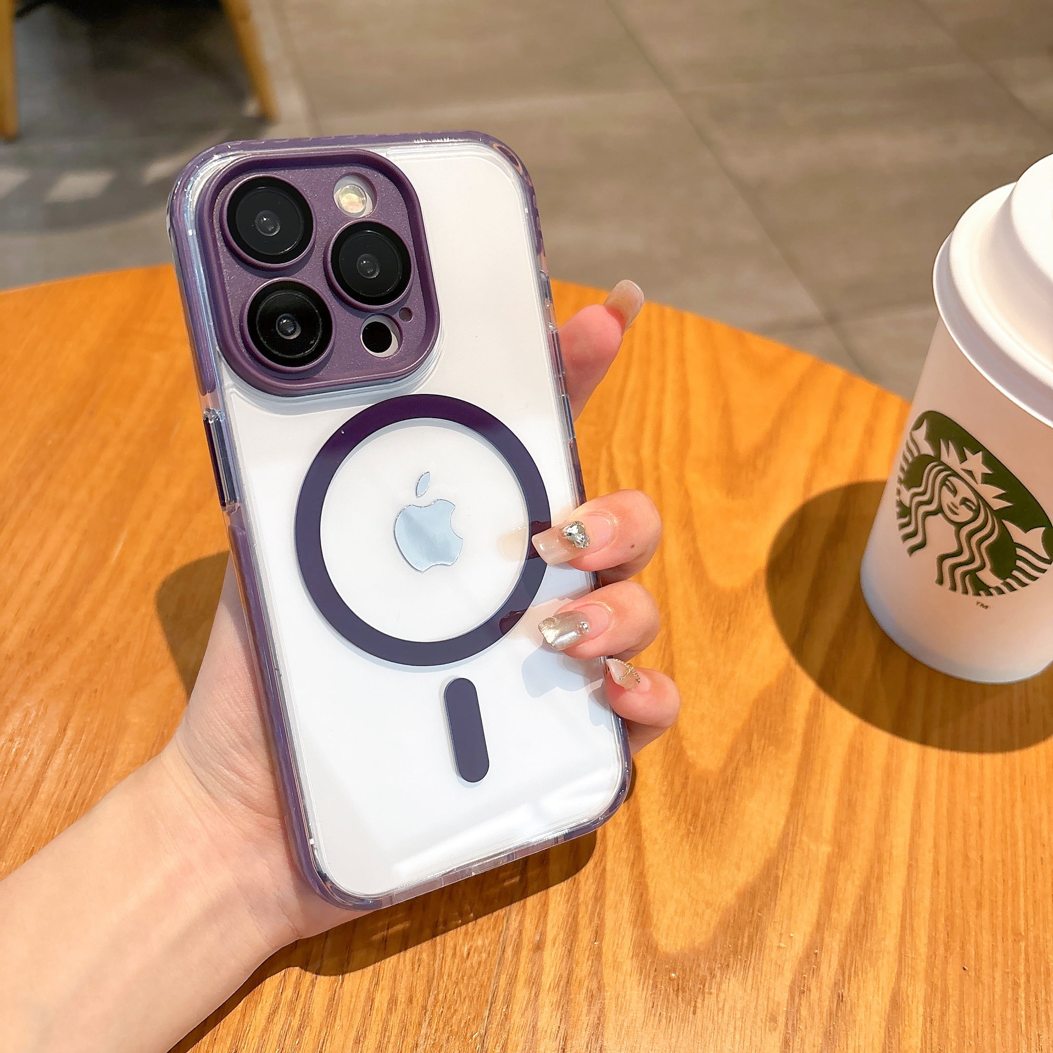 Mantto Magnetic Case iPhone 12 Pro Mag-Safe Charging, Transparent Slim ...