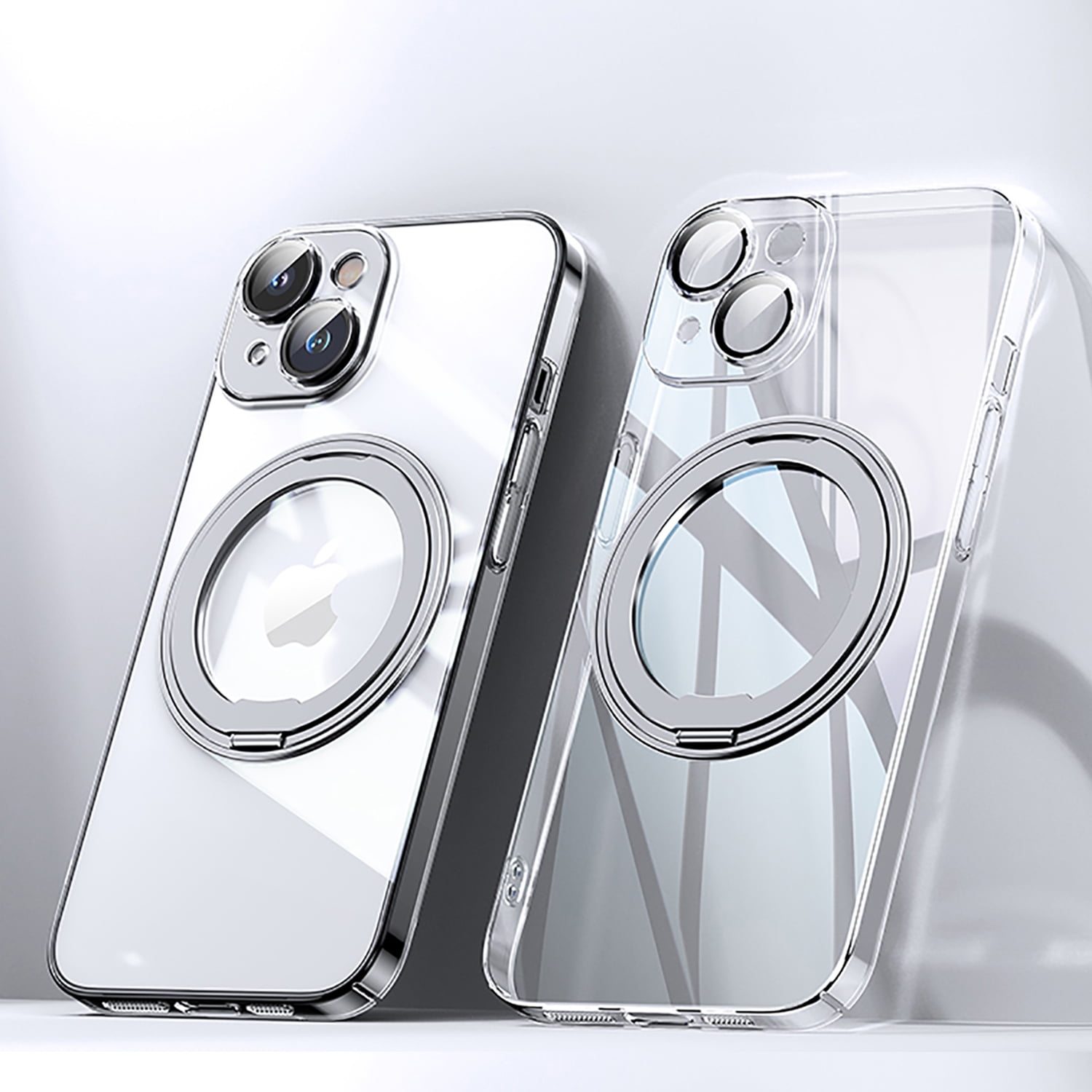 Mantto Magnetic Clear Case for iPhone 15,with Camera Lens Protection ...