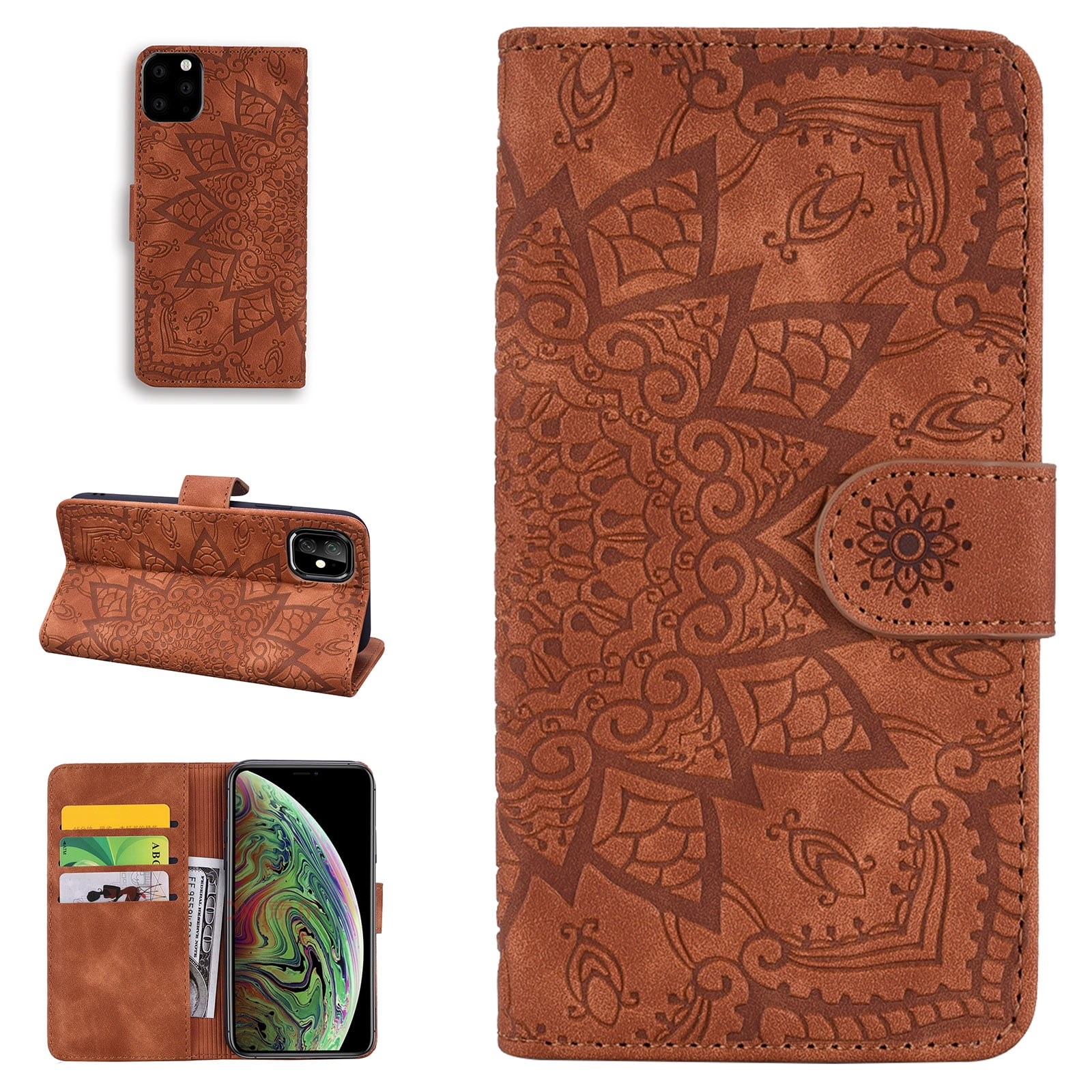 Mantto Magnetic Wallet Case for iPhone 12 and iPhone 12 Pro Women Card ...