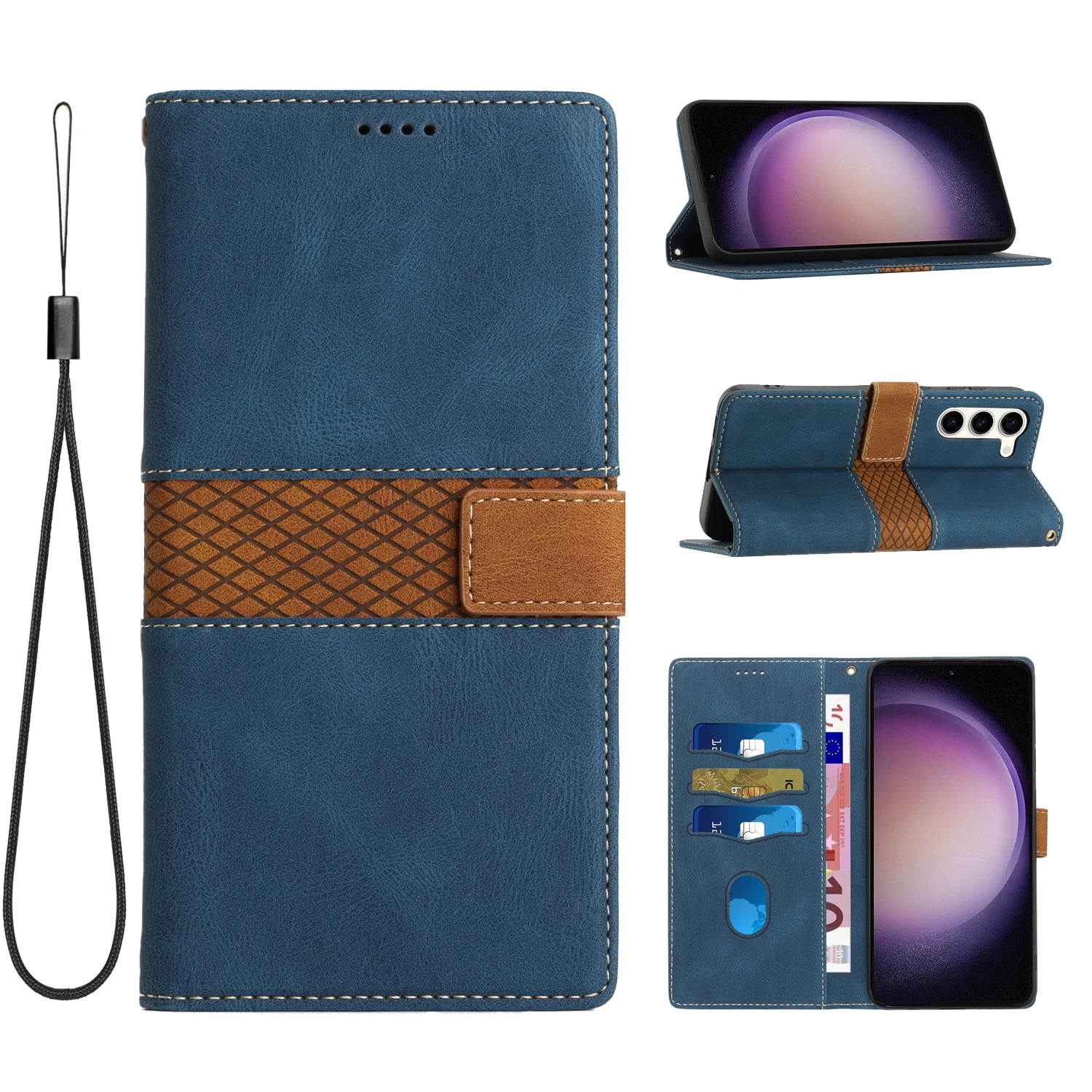 Mantto for Samsung Galaxy S24 Plus Premium Leather Flip Zipper Wallet ...