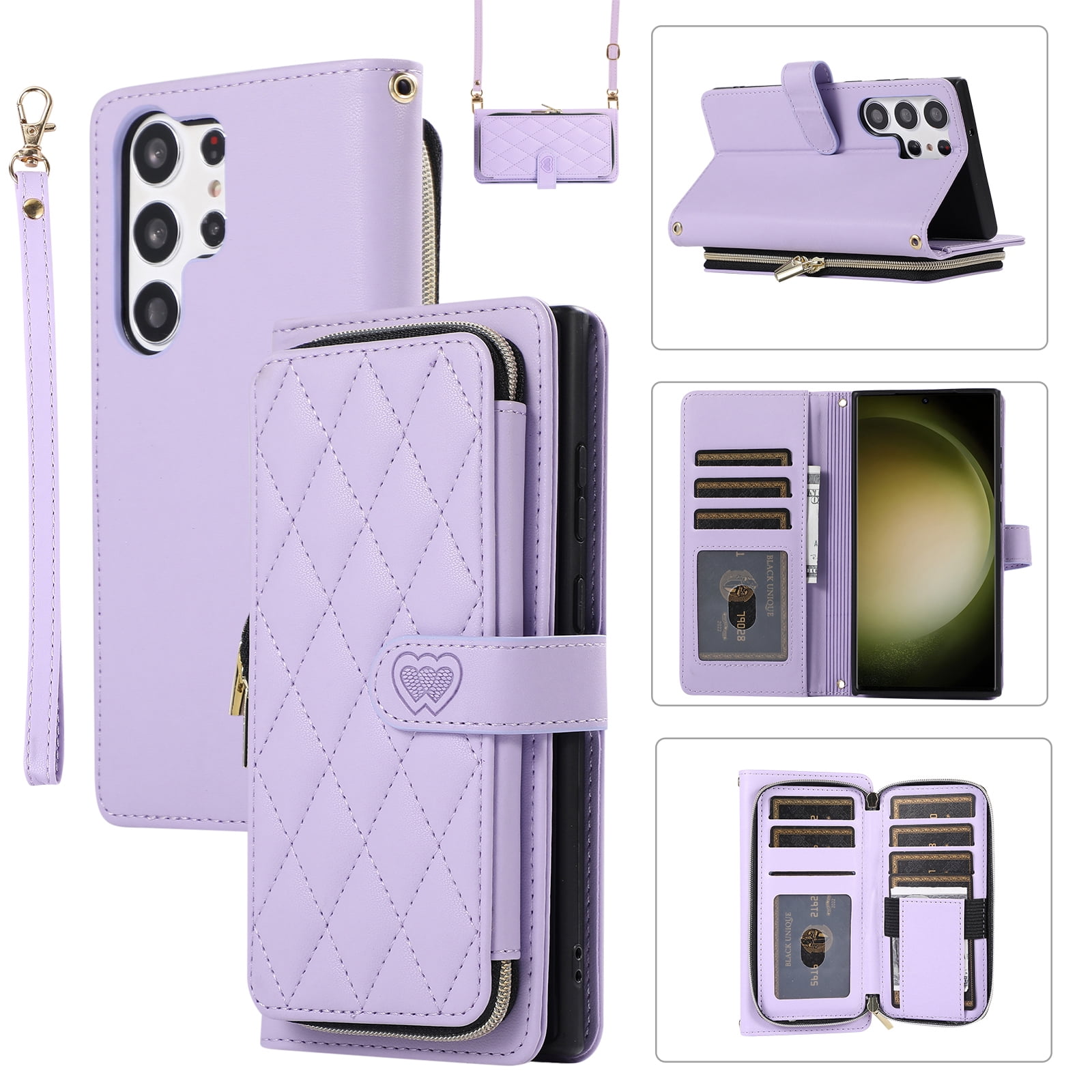 Mantto for Samsung Galaxy S24 Ultra Wallet Case,Crossbody Phone Case PU ...