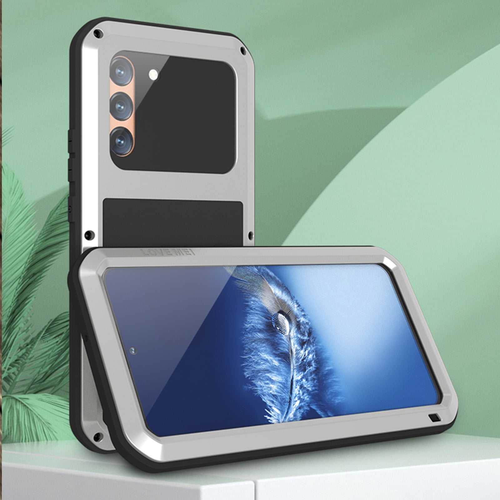 Mantto Samsung S21 Ultra Cover Metal Bumper Silicone Case Galaxy S21 ...