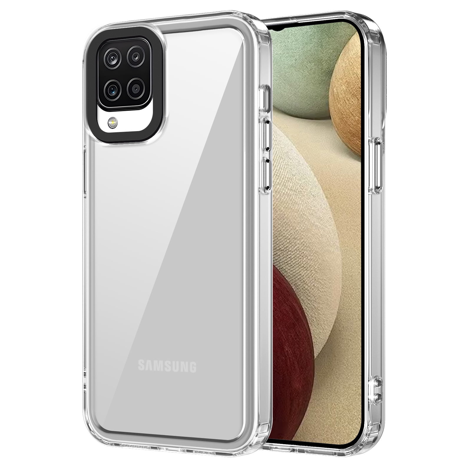 Mantto Slim Crystal Clear Case for Samsung Galaxy A12, Anti-yellowing ...