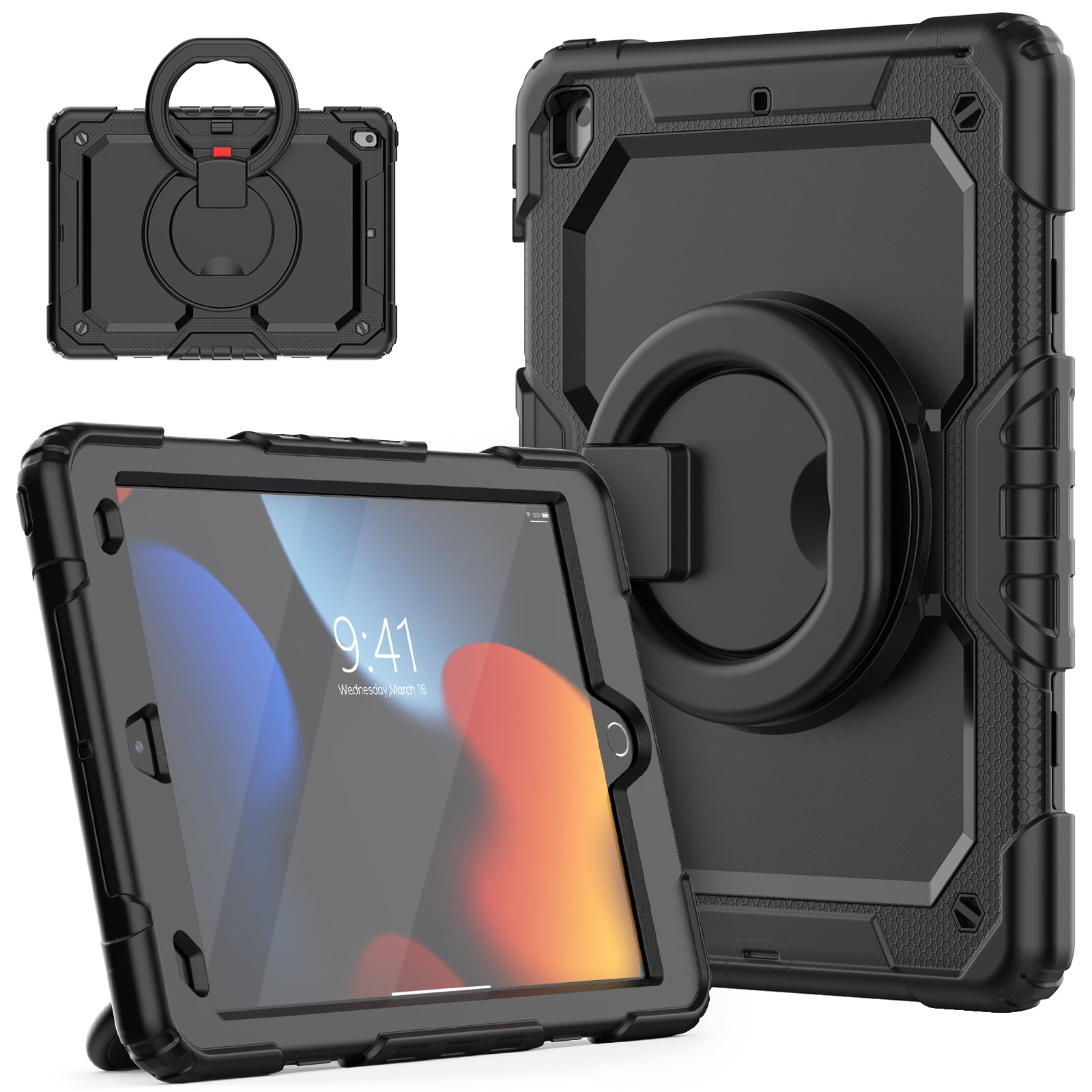 Mantto iPad 10.2 inch Case, iPad 9th/8th/7th Gen Case with 360° Ring ...