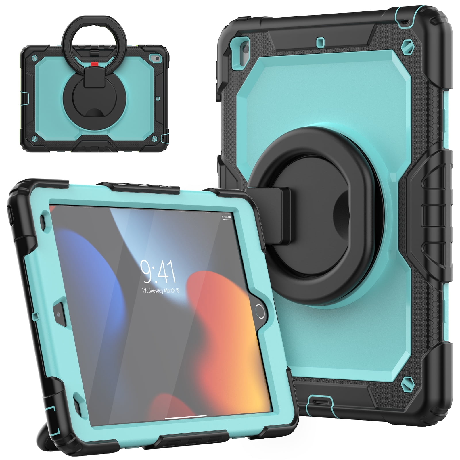 Mantto iPad 10.2 inch Case, iPad 9th/8th/7th Gen Case with 360° Ring ...