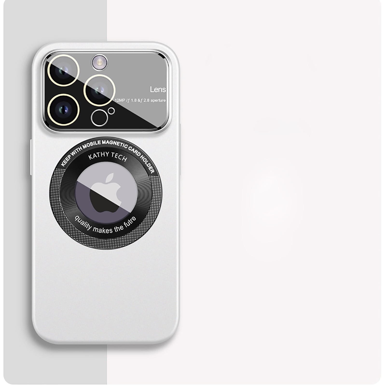 Mantto for iPhone 15 Plus, Luxury PC + Glass Lens Window View + Logo ...