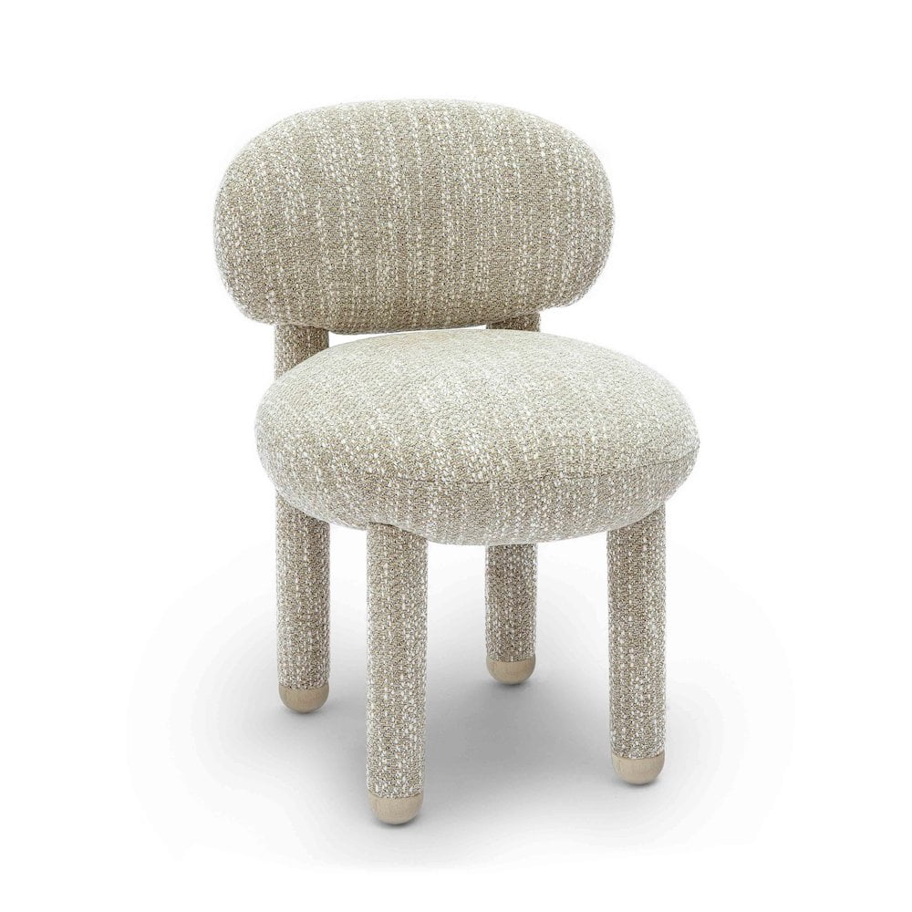 TOV Furniture Manu Beige Nubby Performance Fabric Side Chair - Walmart.com