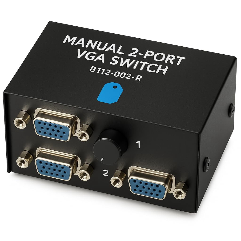 Manual 2-Port VGA Switch Box (3X HD15F Connections, Model B112-002-R ...