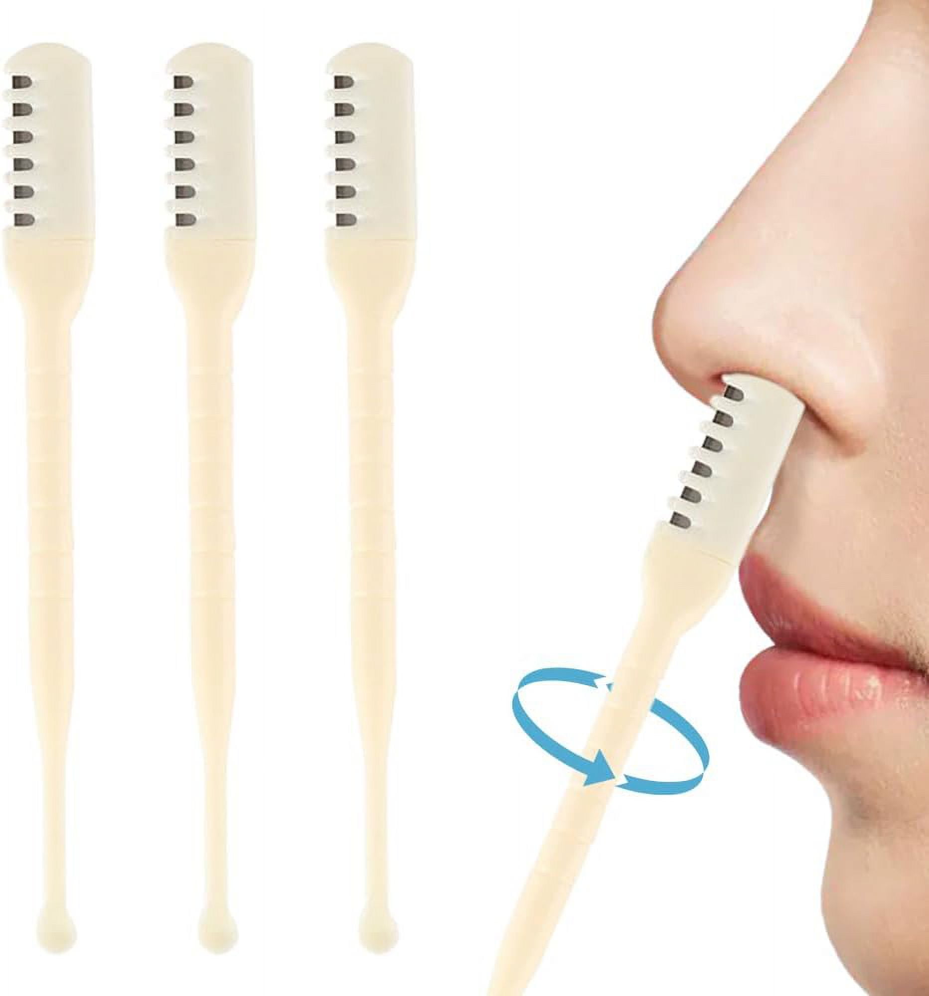Manual 360° Rotating Nostril Hair Removal Tool Double Sided Nose Hair ...