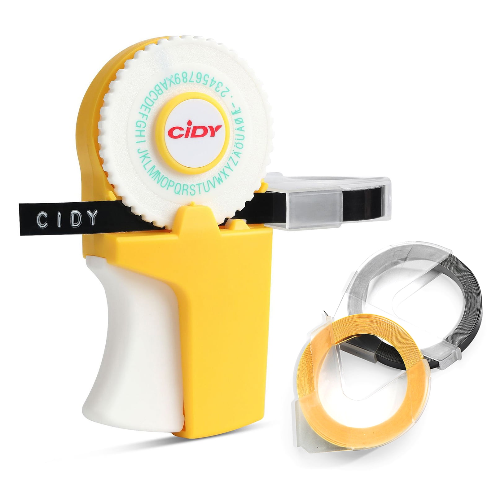 Manual 3D Embossing Label Maker DIY Mini Typewriter Machine with 2 ...