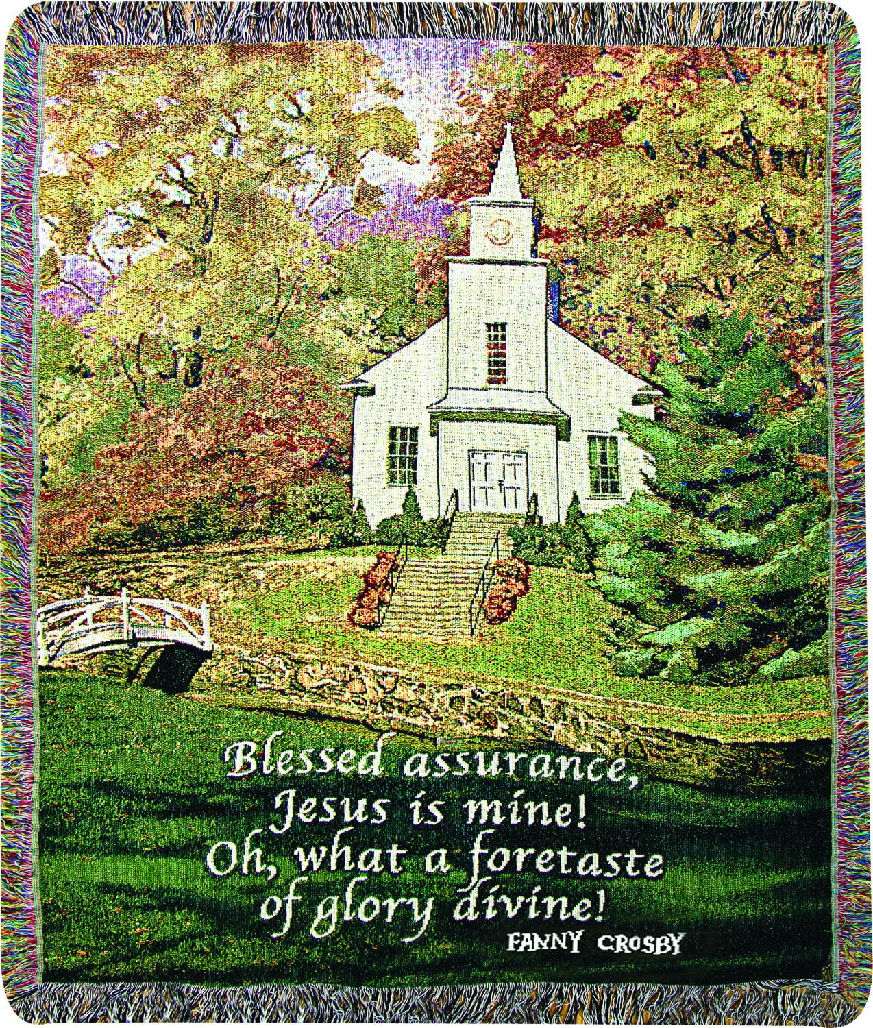 Manual 50 x 60-Inch Tapestry Throw, Hazel's Church - Walmart.com