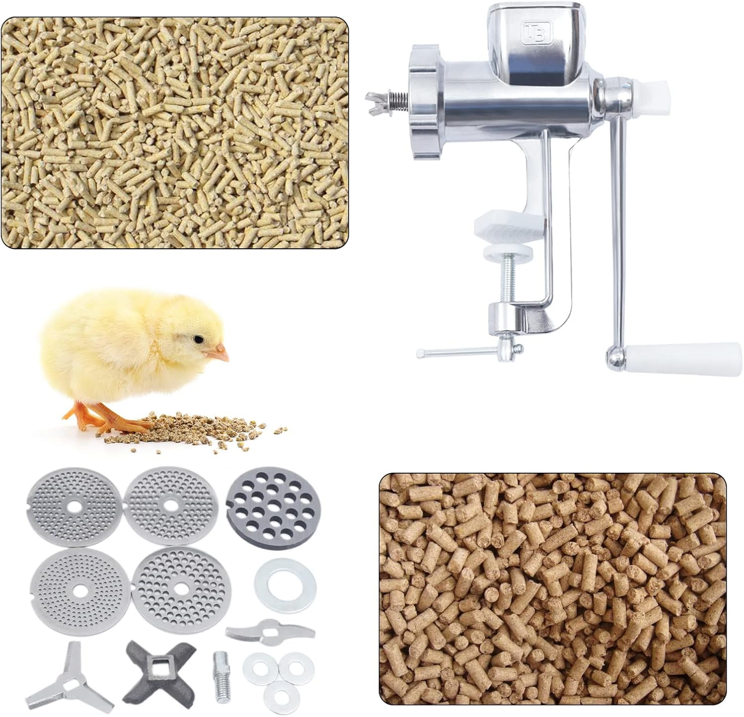 Manual Animal Feed Food Pellet Machine, Birds Fishing Bait Granulator ...