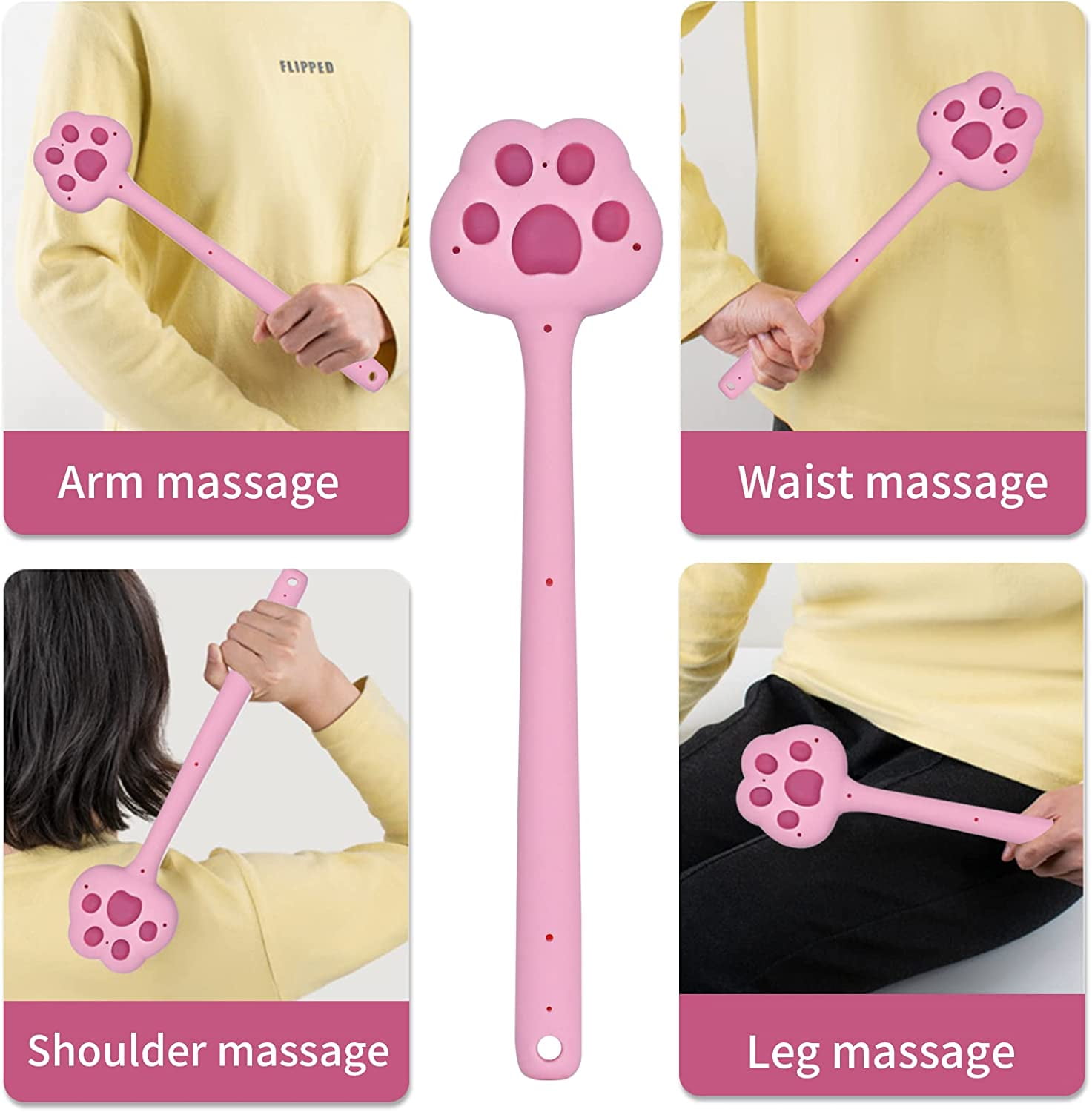 Manual Back Massager,Handheld Hammer Cute Cat's paw Back Shoulder Massage Full Body - Walmart.com
