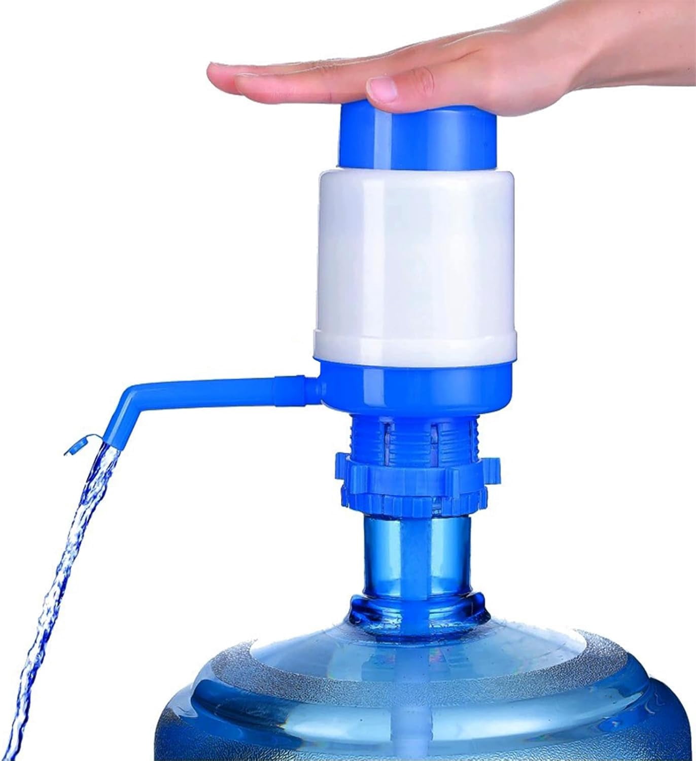Manual Blue Portable Water Pump for 5 Gallon Bottle, Hand Press Water ...