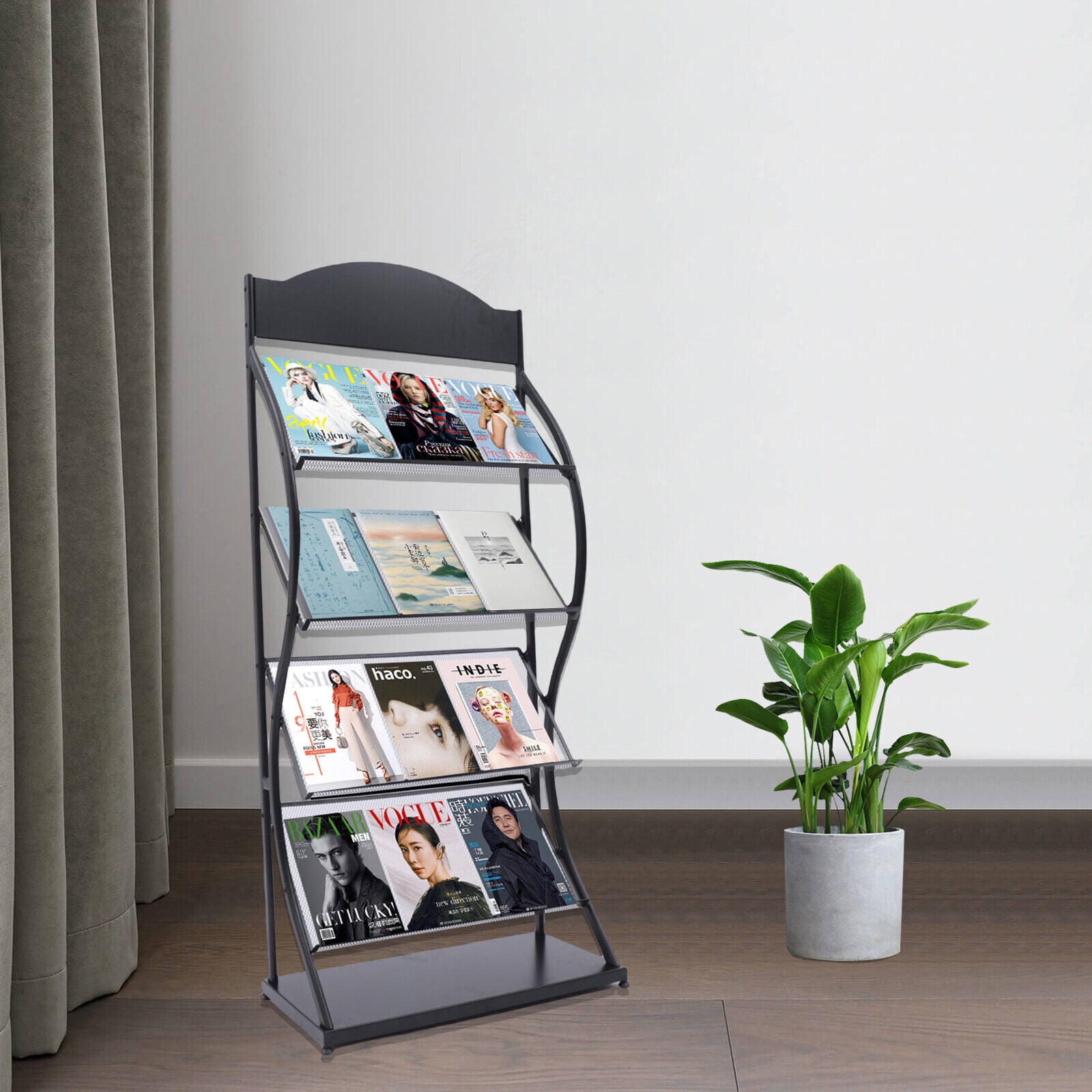Manual Book Rack Display Rack Floor-Standing Magazine Rack Newspaper ...