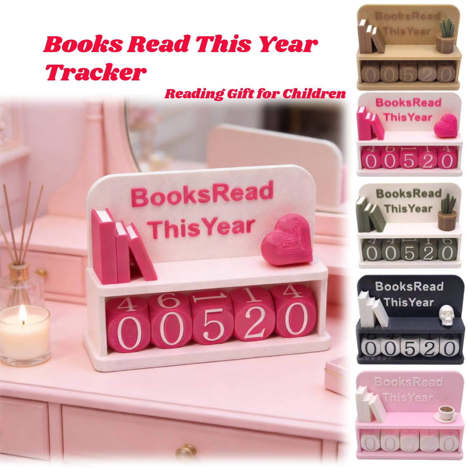 Manual Books Read Counter Sign for Home Office, Visual Reading Progress ...