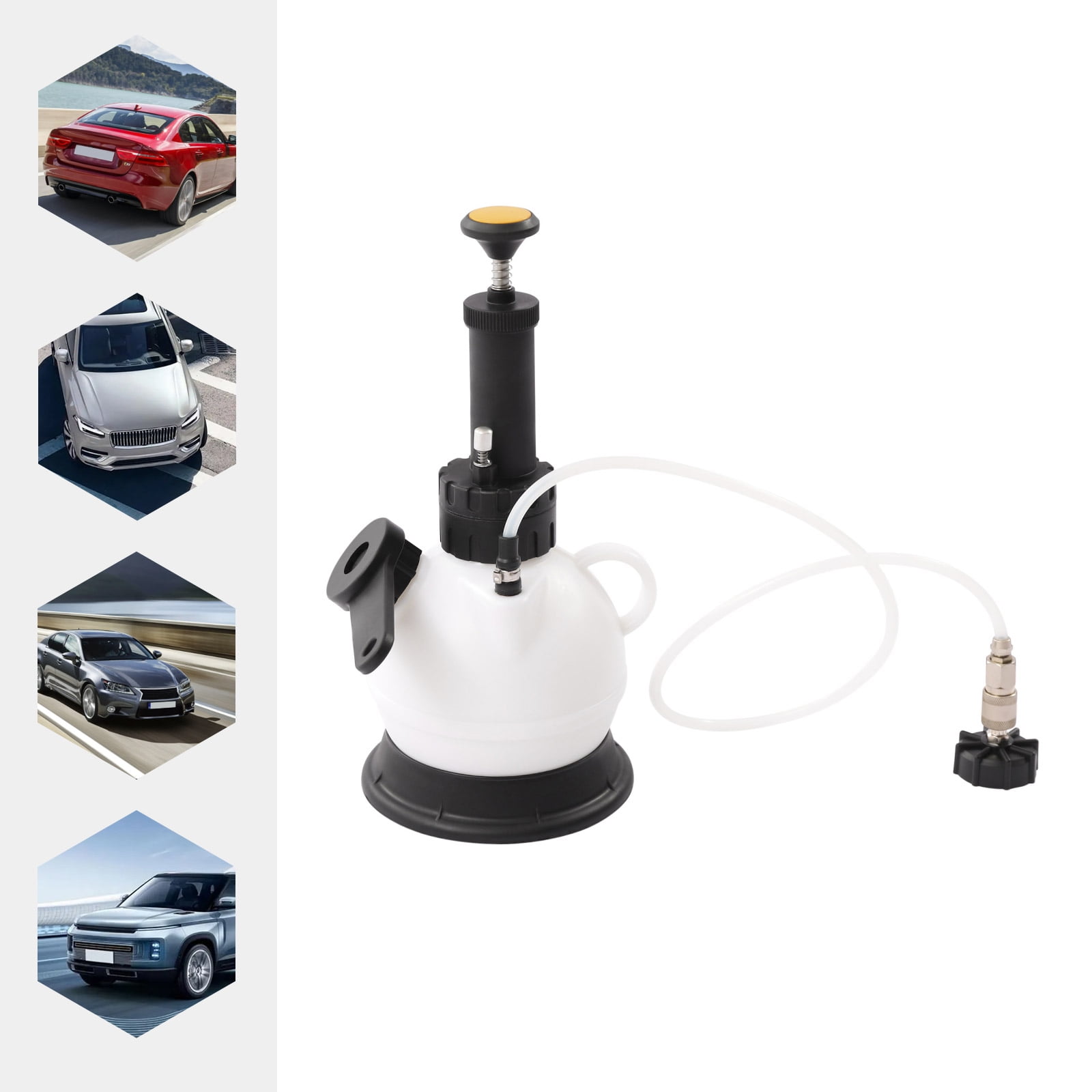 Manual Brake Fluid Pressure Drain Kit, 2L Capacity with Clear Pressure ...