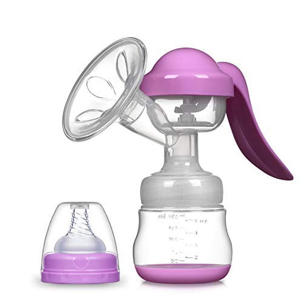 Manual Breast Pump, Adjustable Suction Silicone Hand Pump Breastfeeding ...