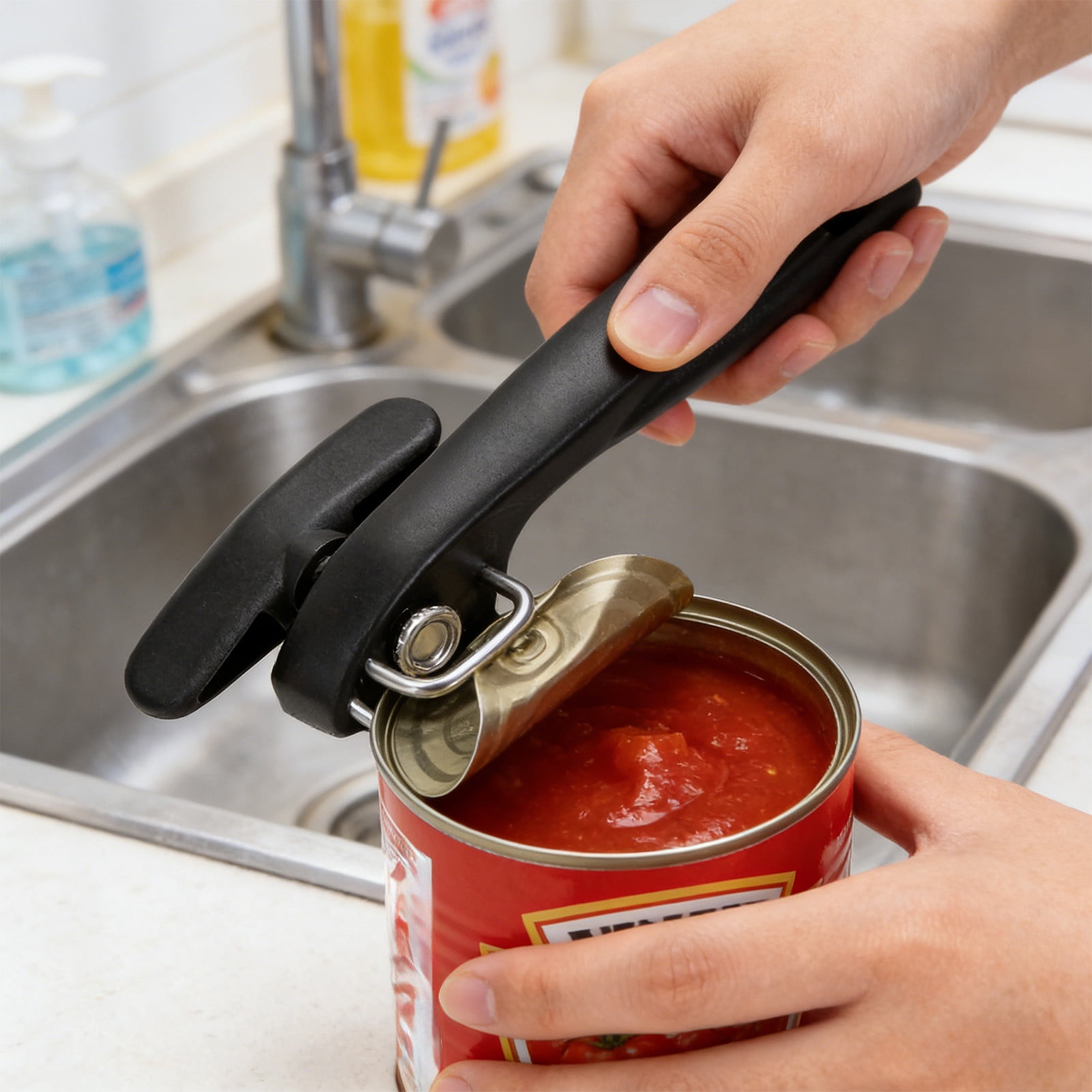 Manual Can Opener with Comfort Grip, Durable Stainless Steel Kitchen ...