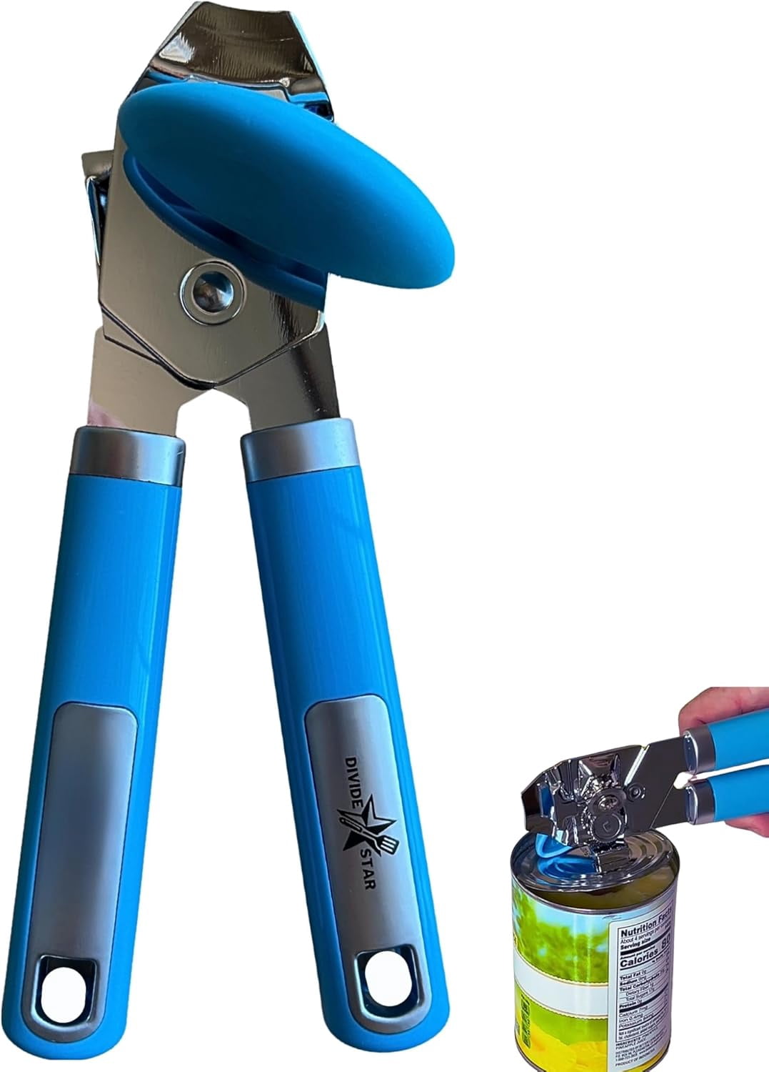 Manual Can Opener for Seniors – Easy-Turn Knob, Cleaner Edge Cutting ...