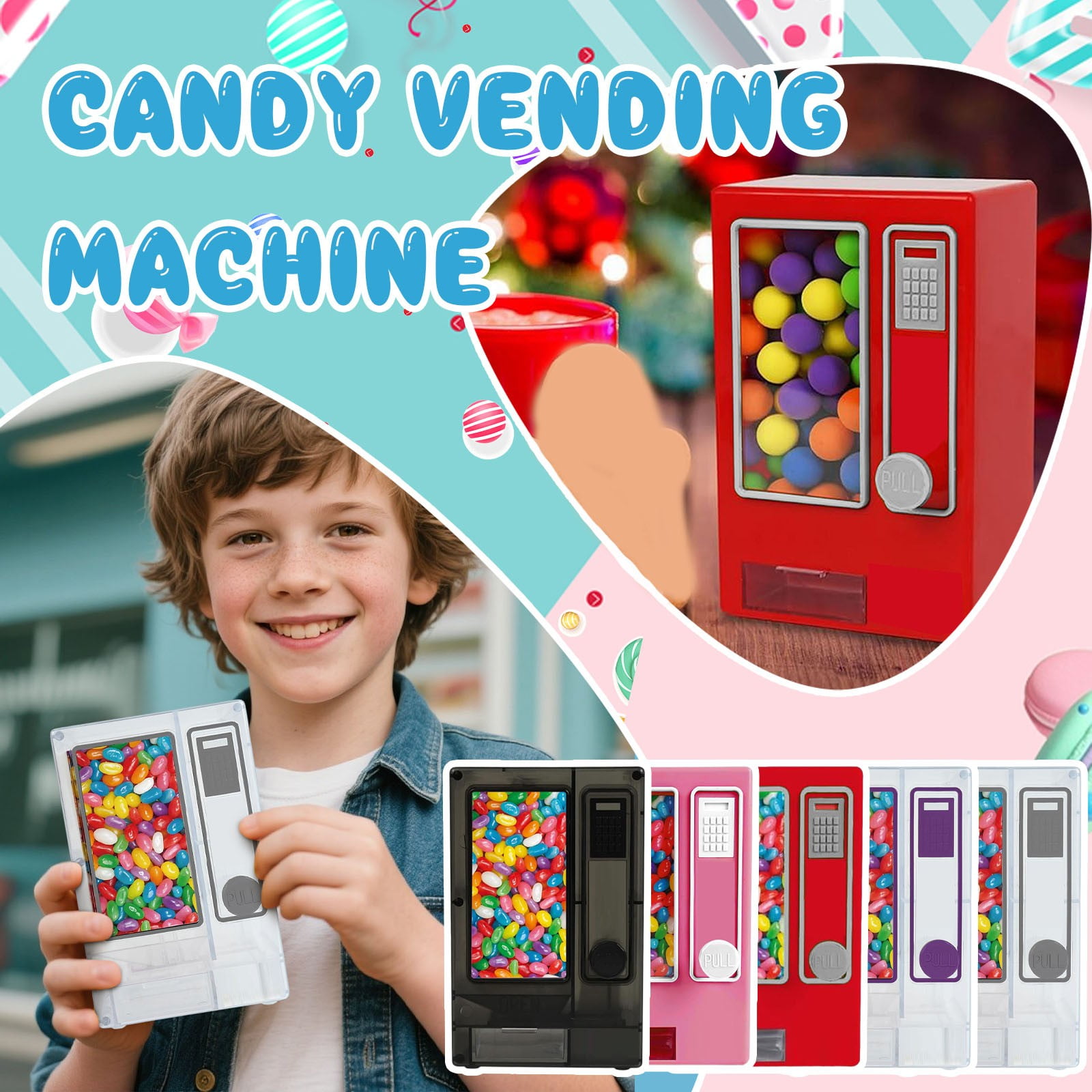 Manual Candy Dispenser Machine, Tabletop Vending Machine for Candy ...