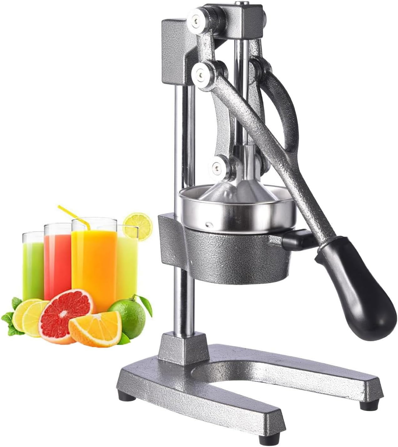 Manual Cast Iron Juicer Hand Press, Heavy-Duty Stainless Steel Fruit ...