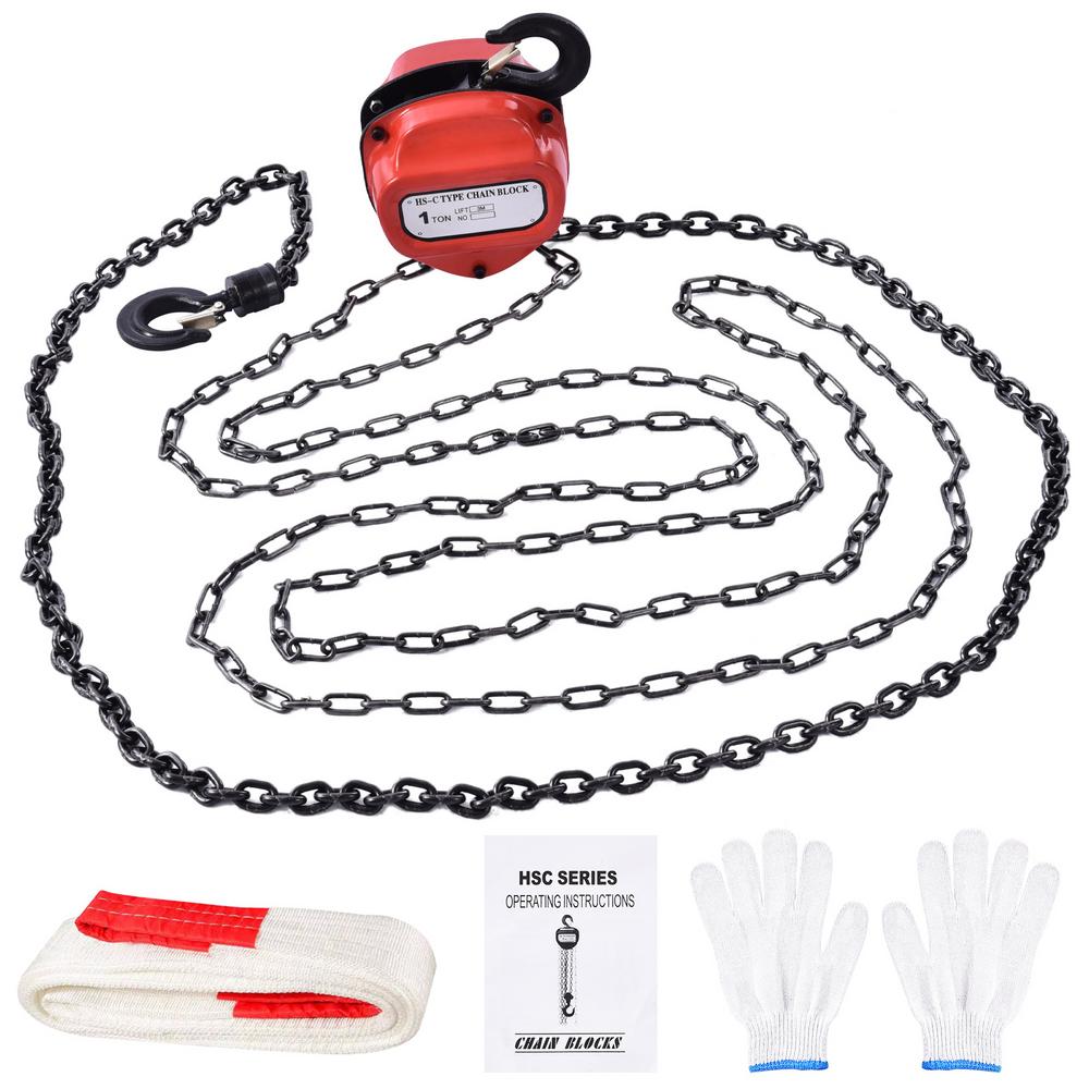 Manual Chain Hoist Heavy Duty Chain Fall Hoist 10 Ft Lift Hand Chain ...