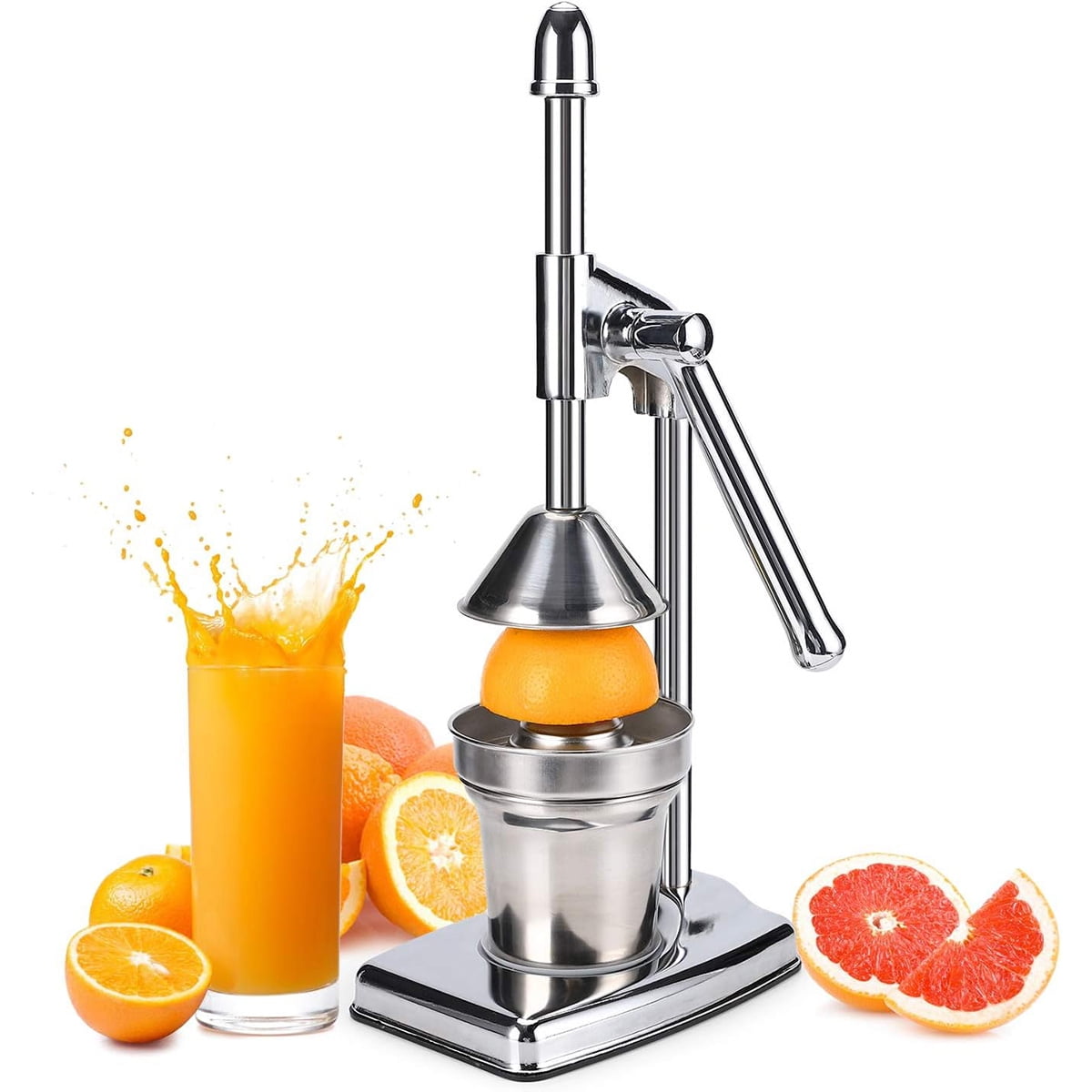 Manual Citrus Juicer, Stainless Steel Lemon Squeezer, Portable Hand ...