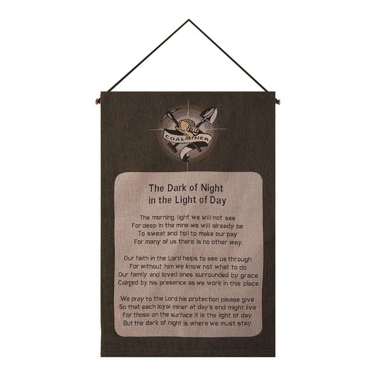 Manual Coal Miner'S Prayer Tapestry Wall Hanging Decor, 25-inch Height ...