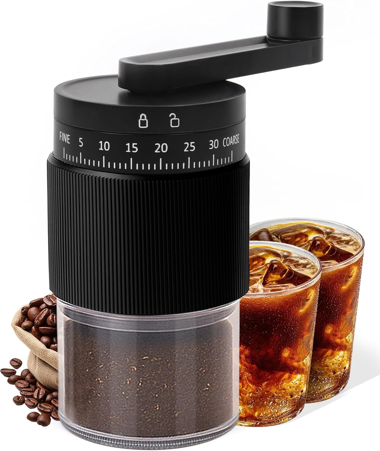 Manual Coffee Grinder with Ceramic Burr, 40g Capacity,35 Adjustable ...