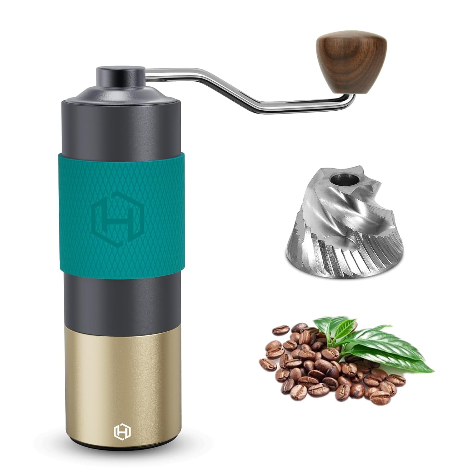 Manual Coffee Grinder HEIHOX Hand with Adjustable Conical Stainless ...