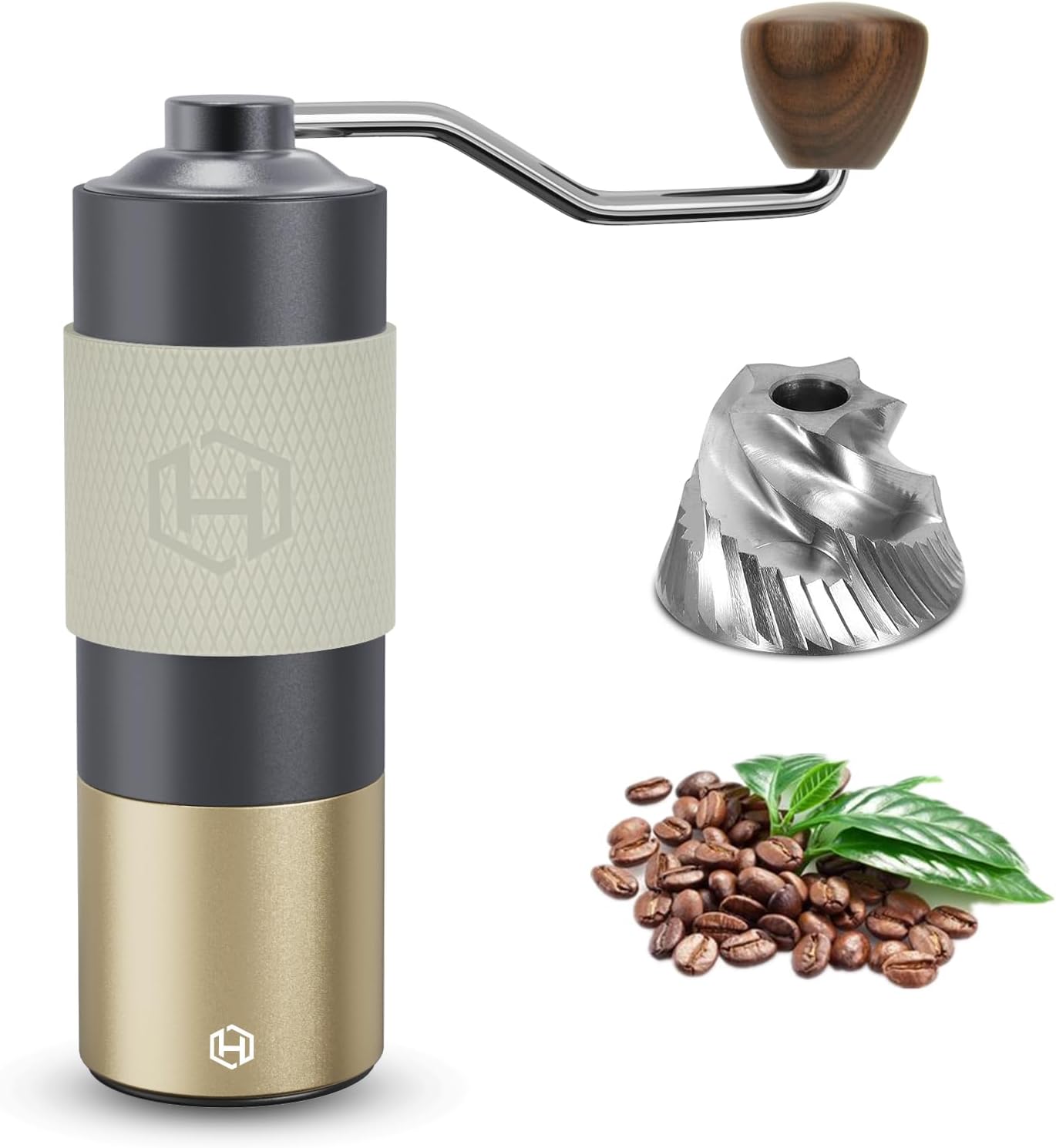 Manual Coffee Grinder - Hand with Adjustable Conical Stainless Steel ...
