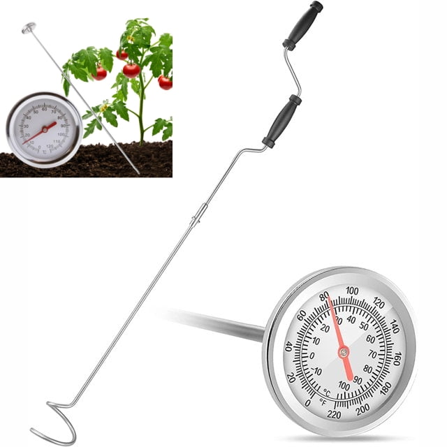 Manual Compost Aerator with Thermometer , Compost Turner and Mixing ...