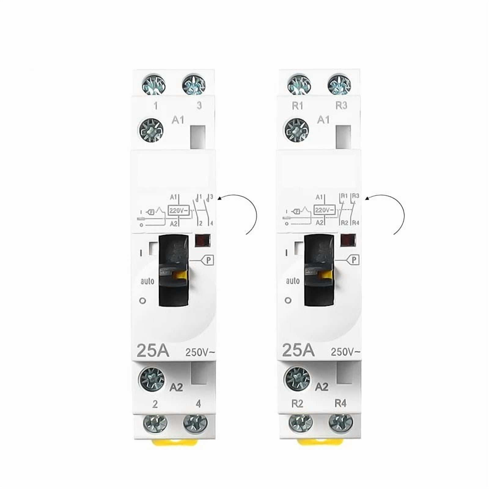 Manual Control AC Contactor 2P 4P 25A 63A 220V/230V 50/60Hz Din Rail ...