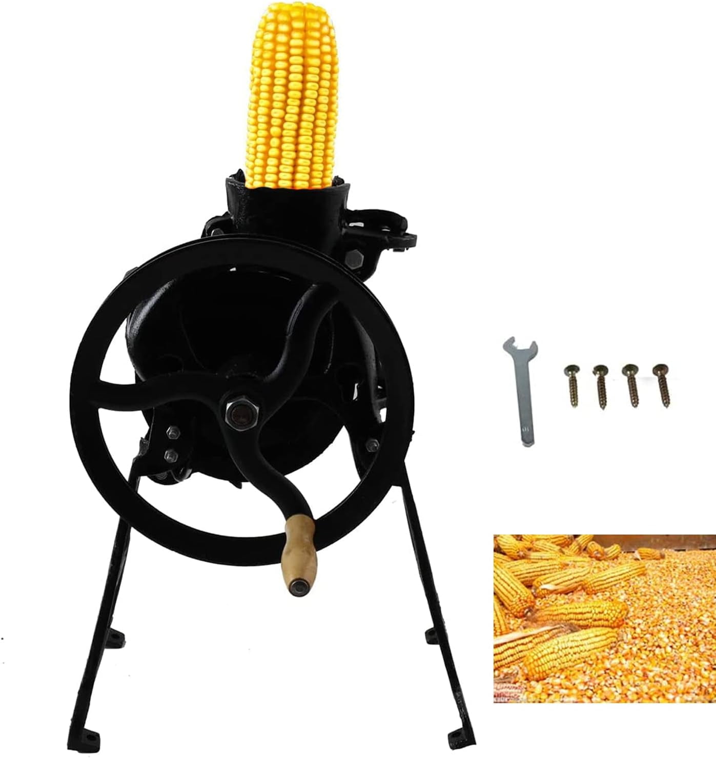 Manual Corn Thresher Machine, Hand Crank Corn Sheller Peeling Peeler ...