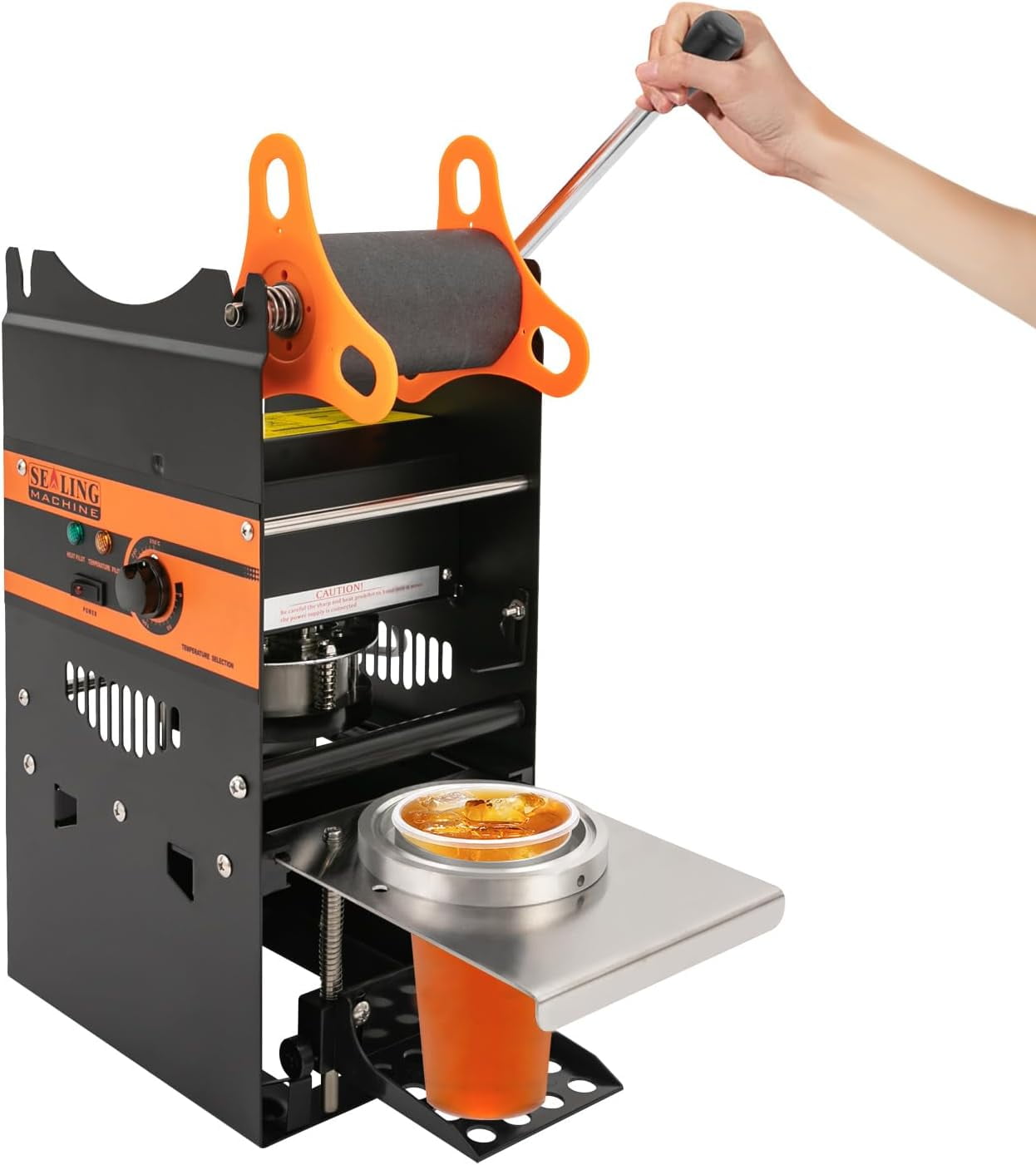 Manual Cup Sealing Machine, Boba Cup Sealer Machine 300W Electric Milk ...