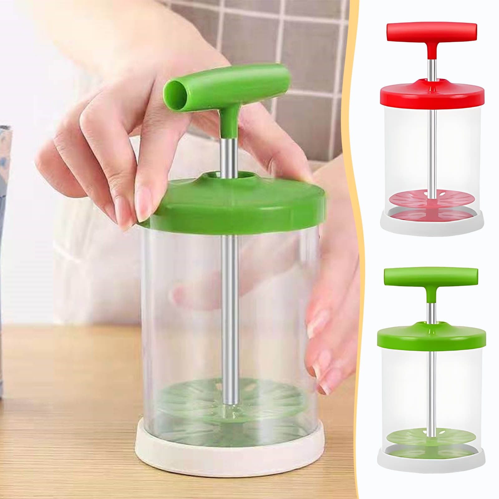 Manual DIY Whipping Cream Dispenser Home Baking Milk Frother Double ...